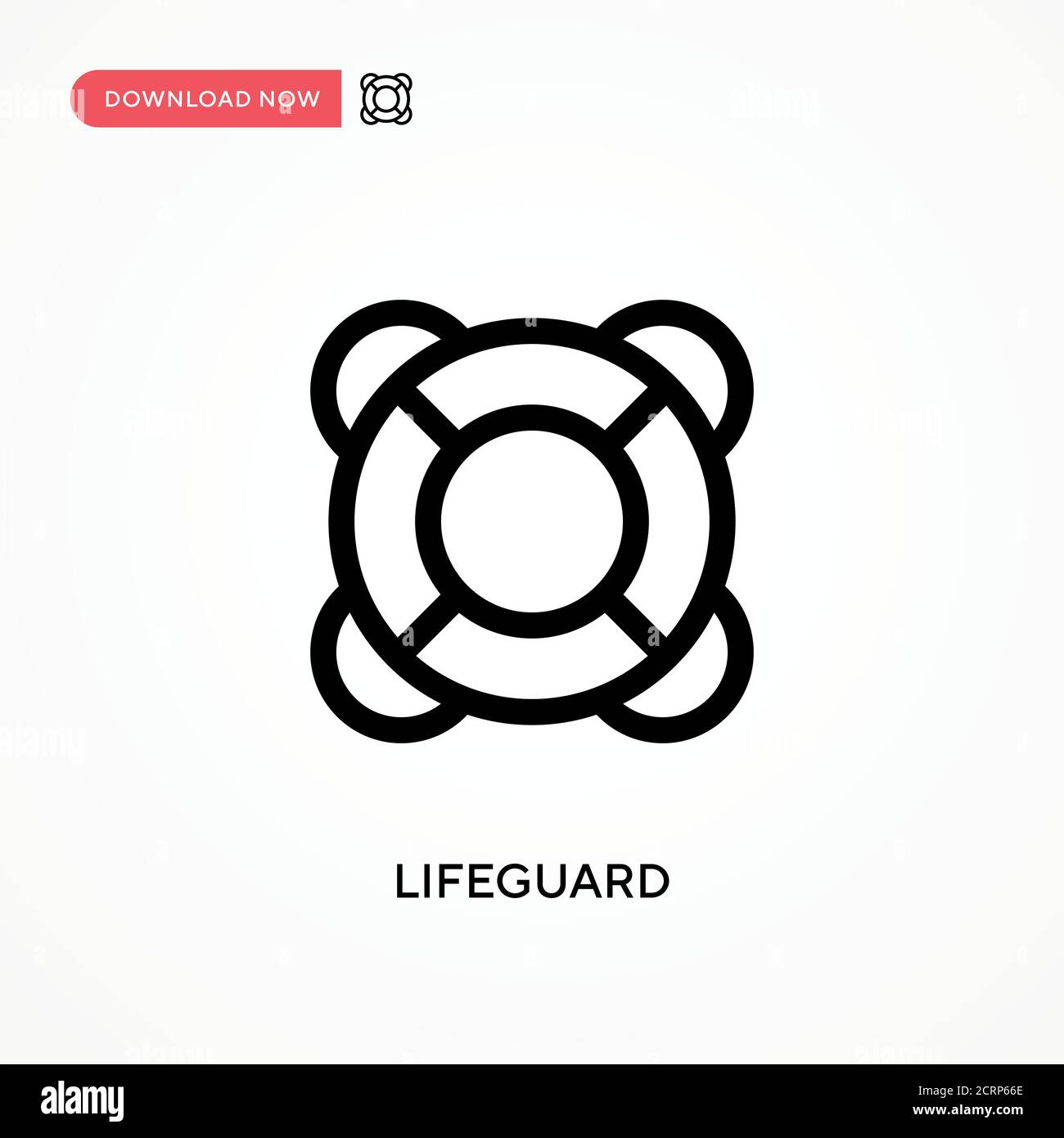 Lifeguard Simple vector icon. Modern, simple flat vector illustration for web site or mobile app ...