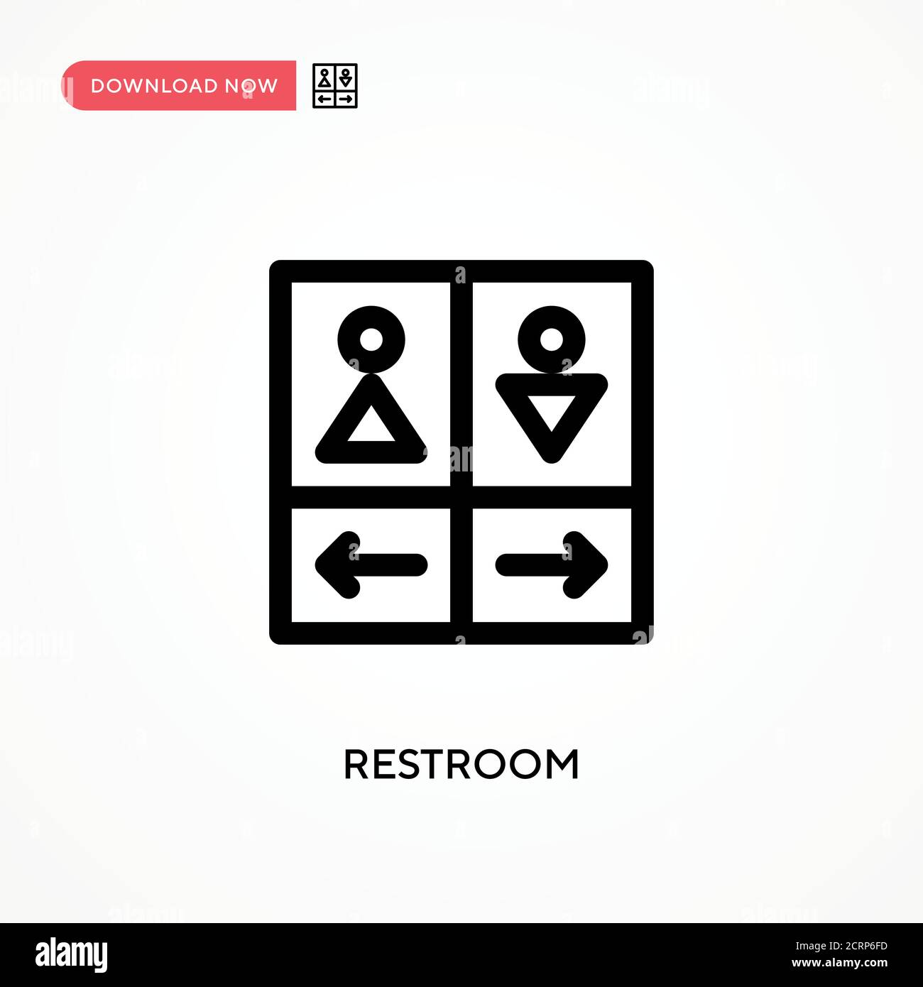 Restroom Simple vector icon. Modern, simple flat vector illustration ...