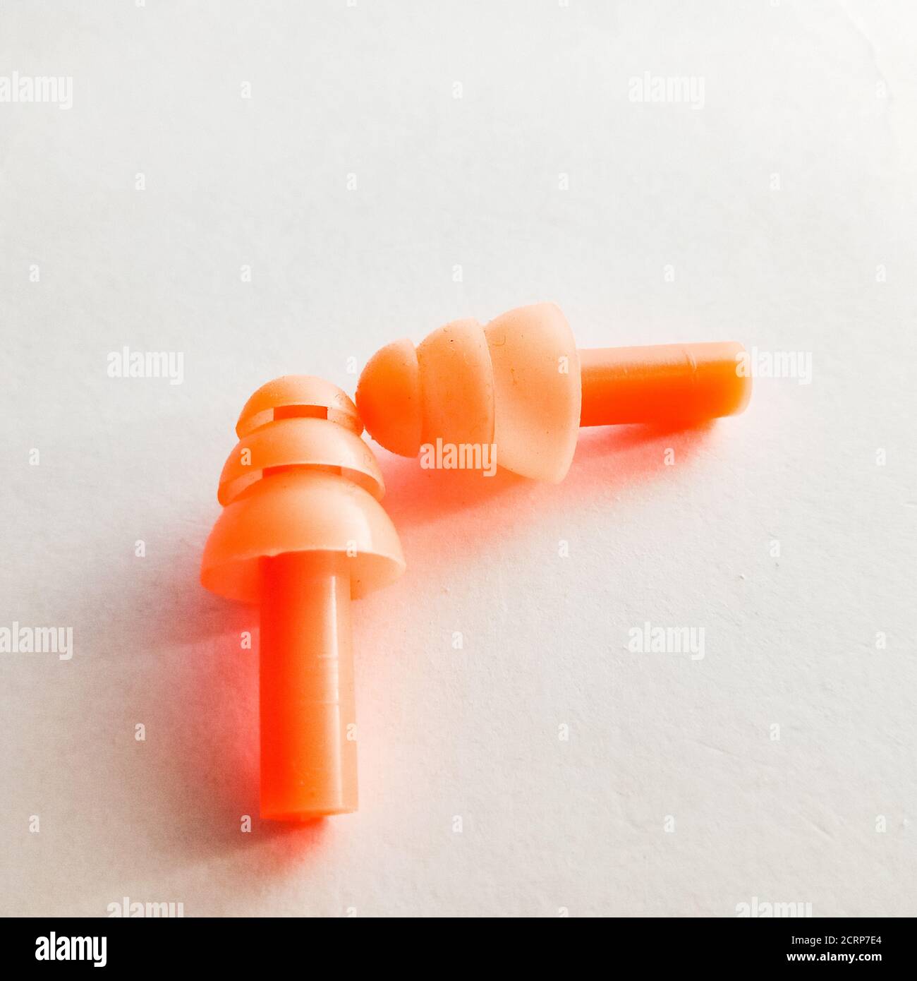 Ear plug noise control isolated on white background for marketing and ...