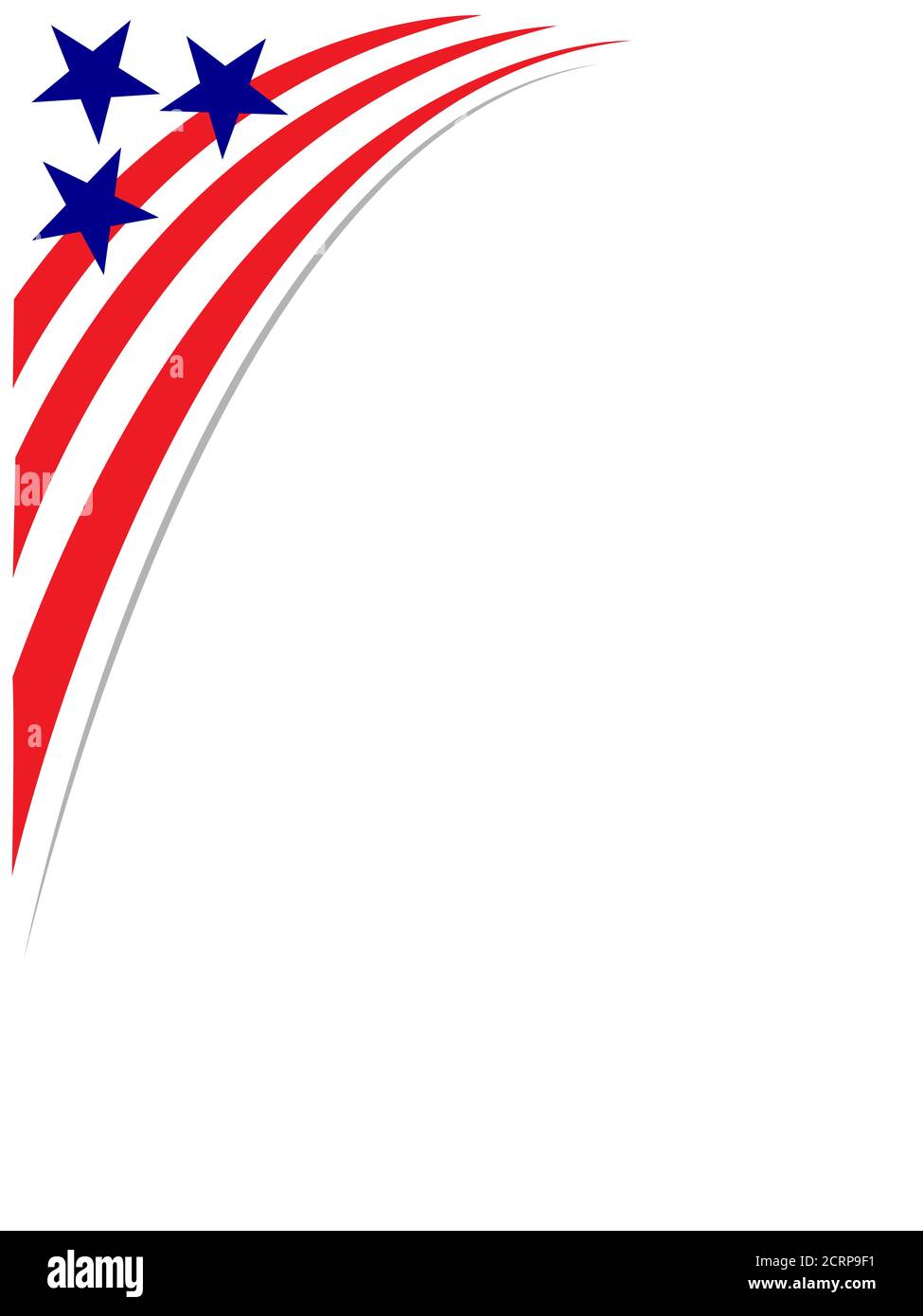 Corner Border American Flag