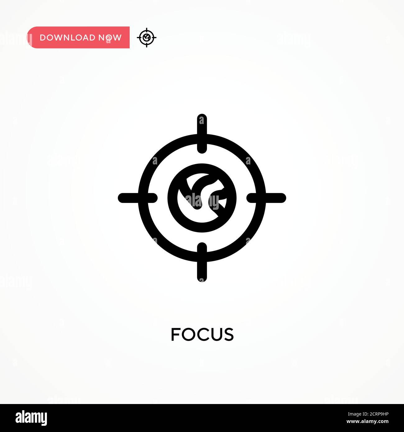 Focus Simple vector icon. Modern, simple flat vector illustration for ...