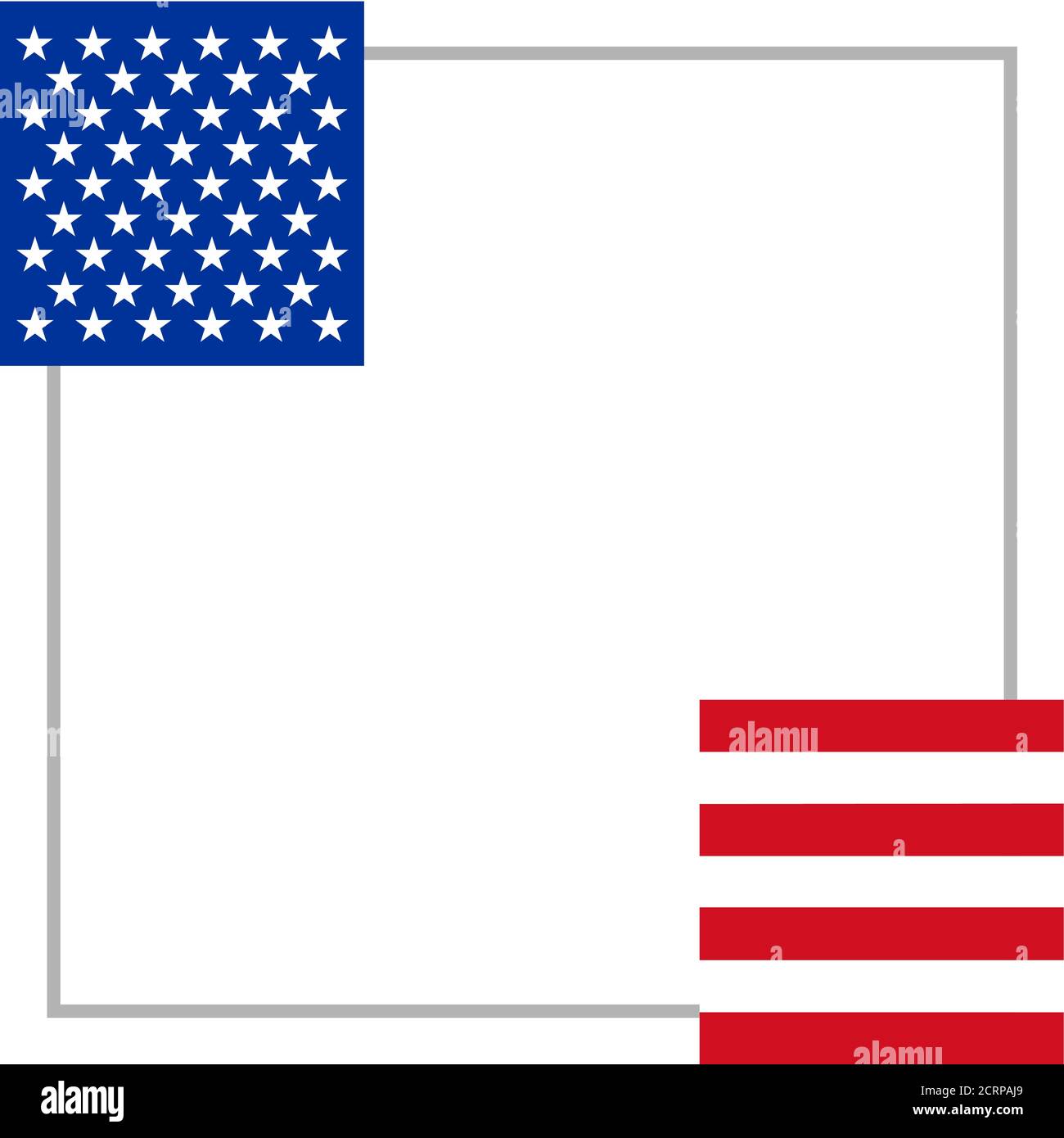 American flag symbols border with blank space for text Stock Vector ...