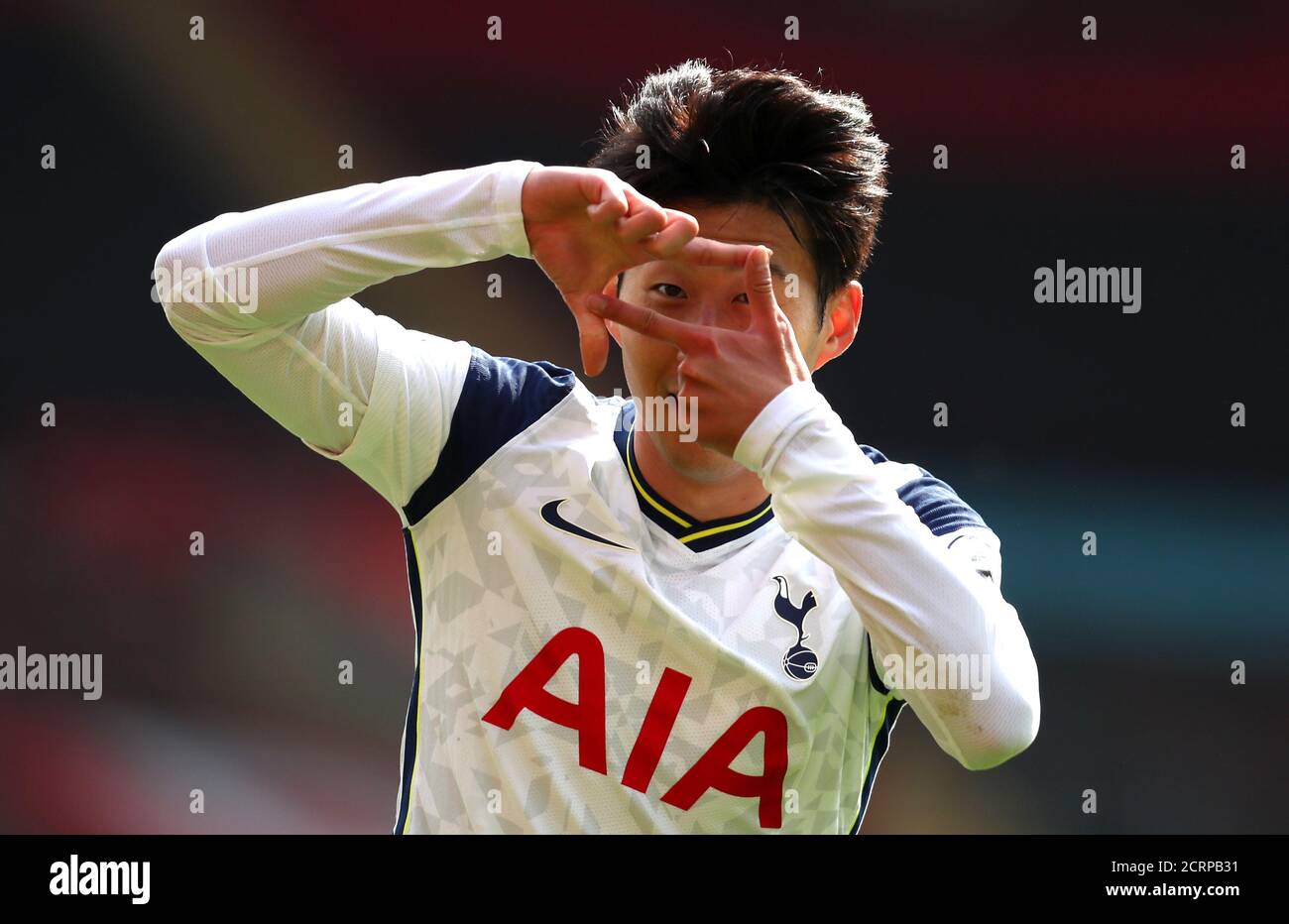 Heung min son celebration hi-res stock photography and images - Alamy