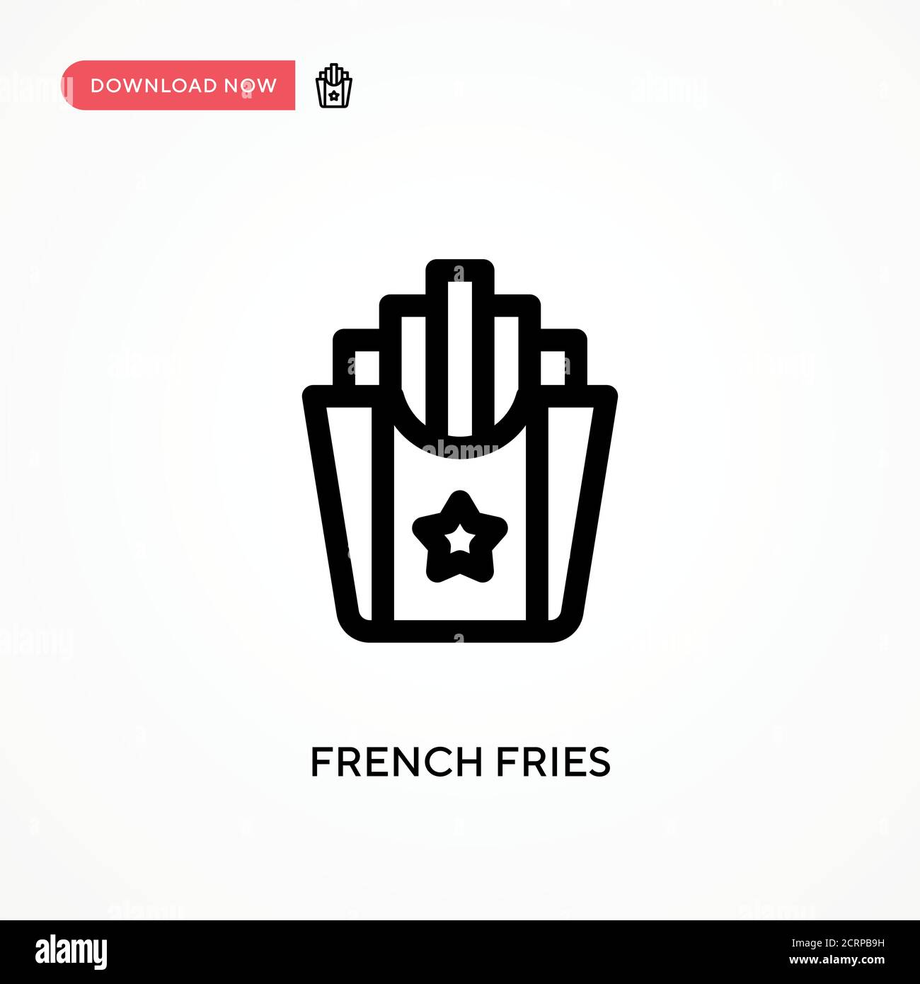 French fries Simple vector icon. Modern, simple flat vector ...