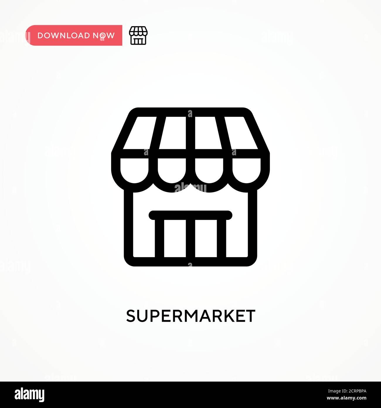 Supermarket Simple vector icon. Modern, simple flat vector illustration ...