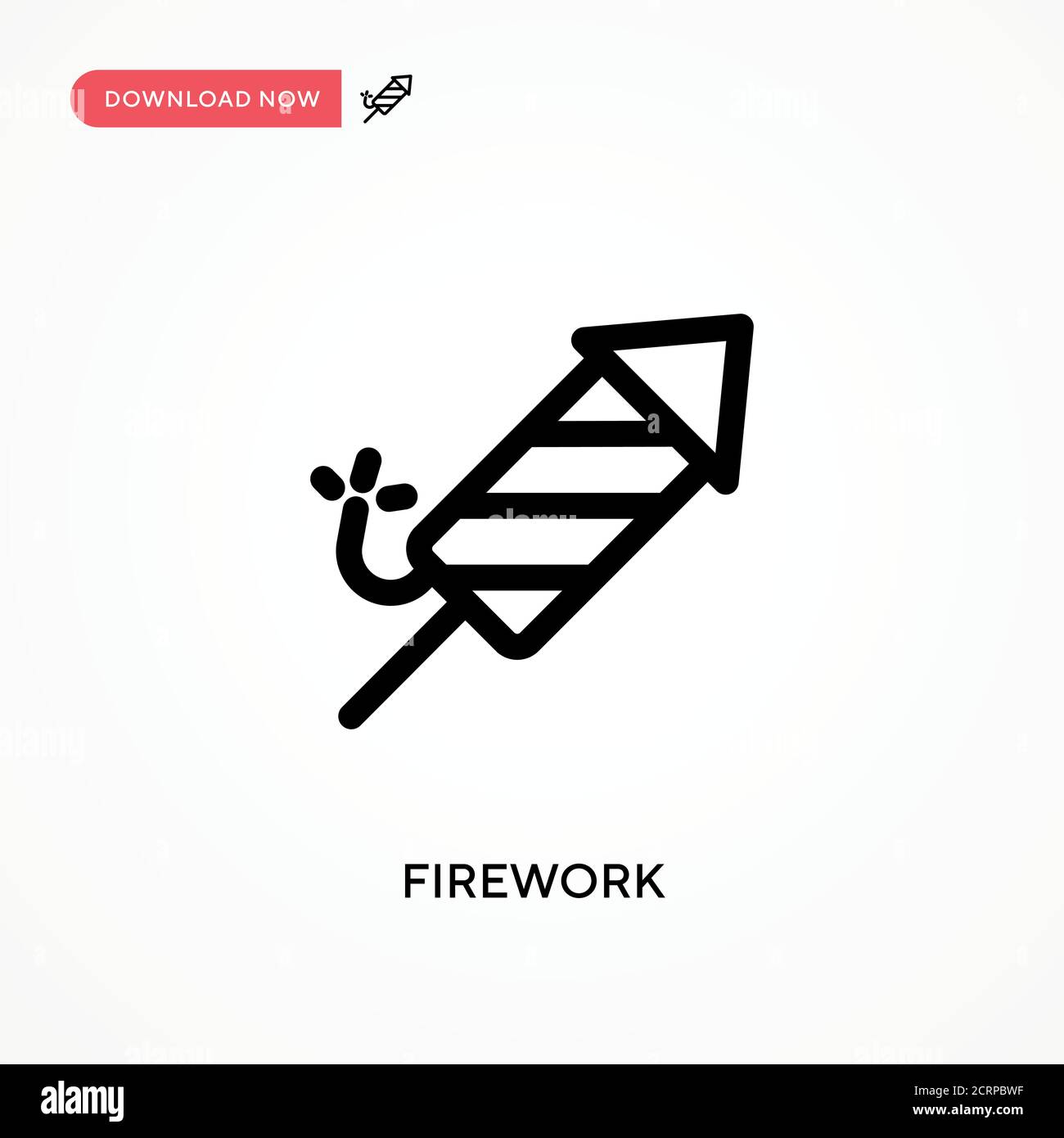 Firework Simple vector icon. Modern, simple flat vector illustration ...