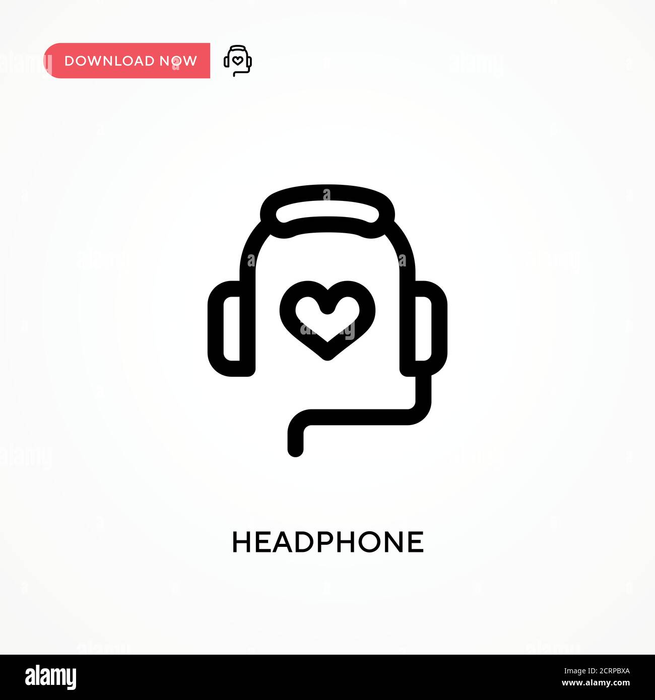 Headphone Simple vector icon. Modern, simple flat vector illustration ...