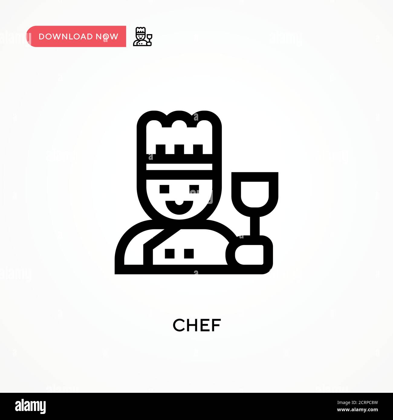 Chef Simple vector icon. Modern, simple flat vector illustration for ...