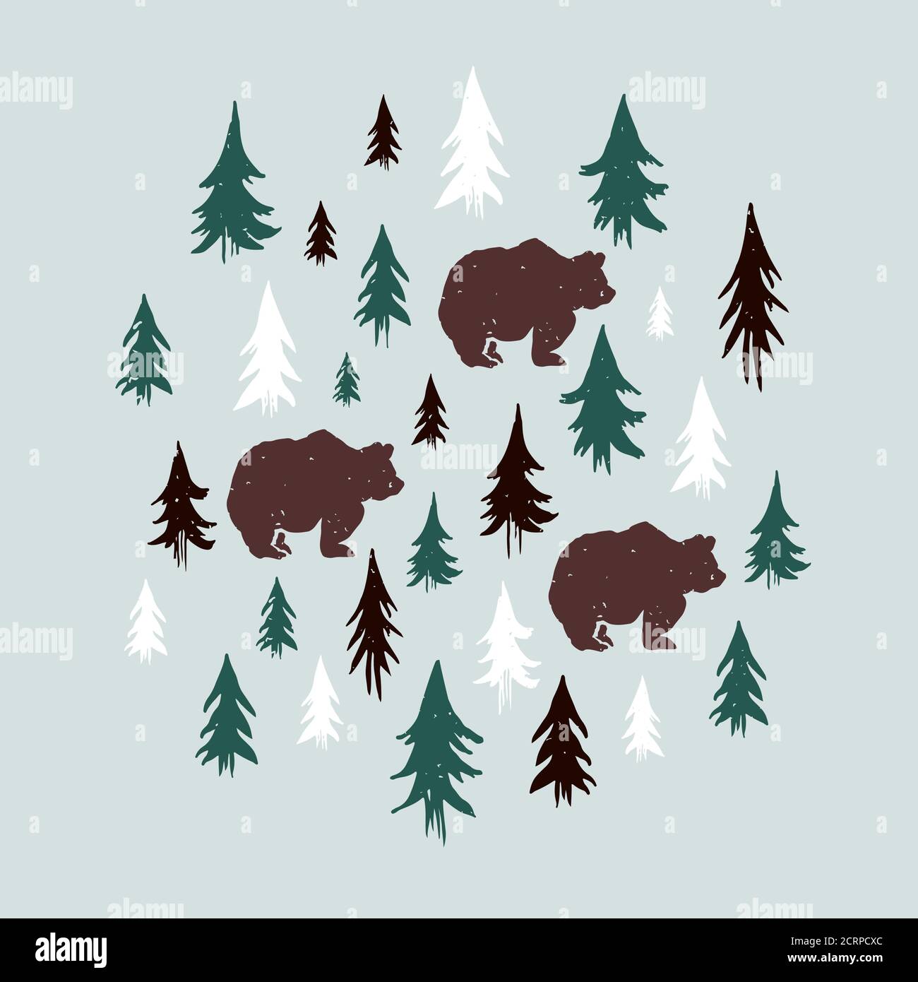 Bears in a tree Stock Vector Images - Alamy