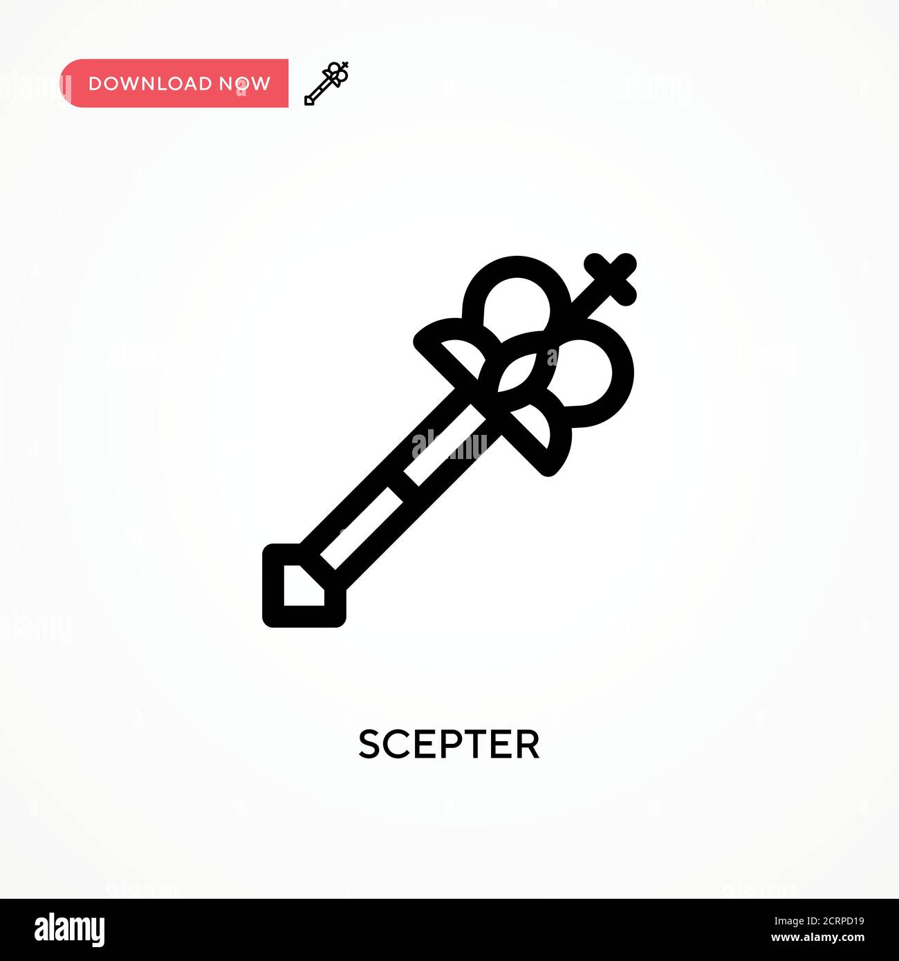 Scepter Simple vector icon. Modern, simple flat vector illustration for ...