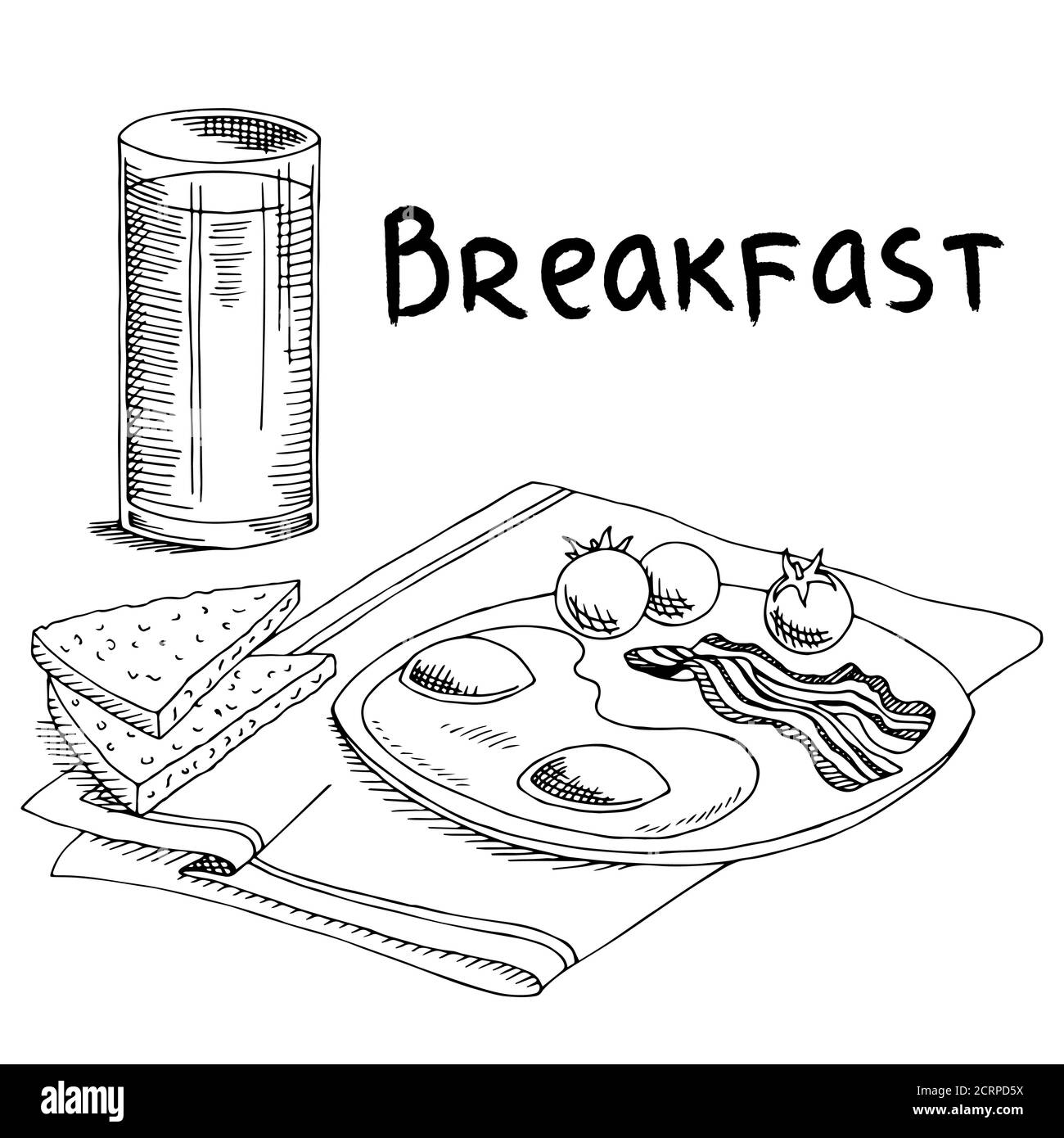 Breakfast Clip Art Black And White Cute Breakfast Clipart Cute Food