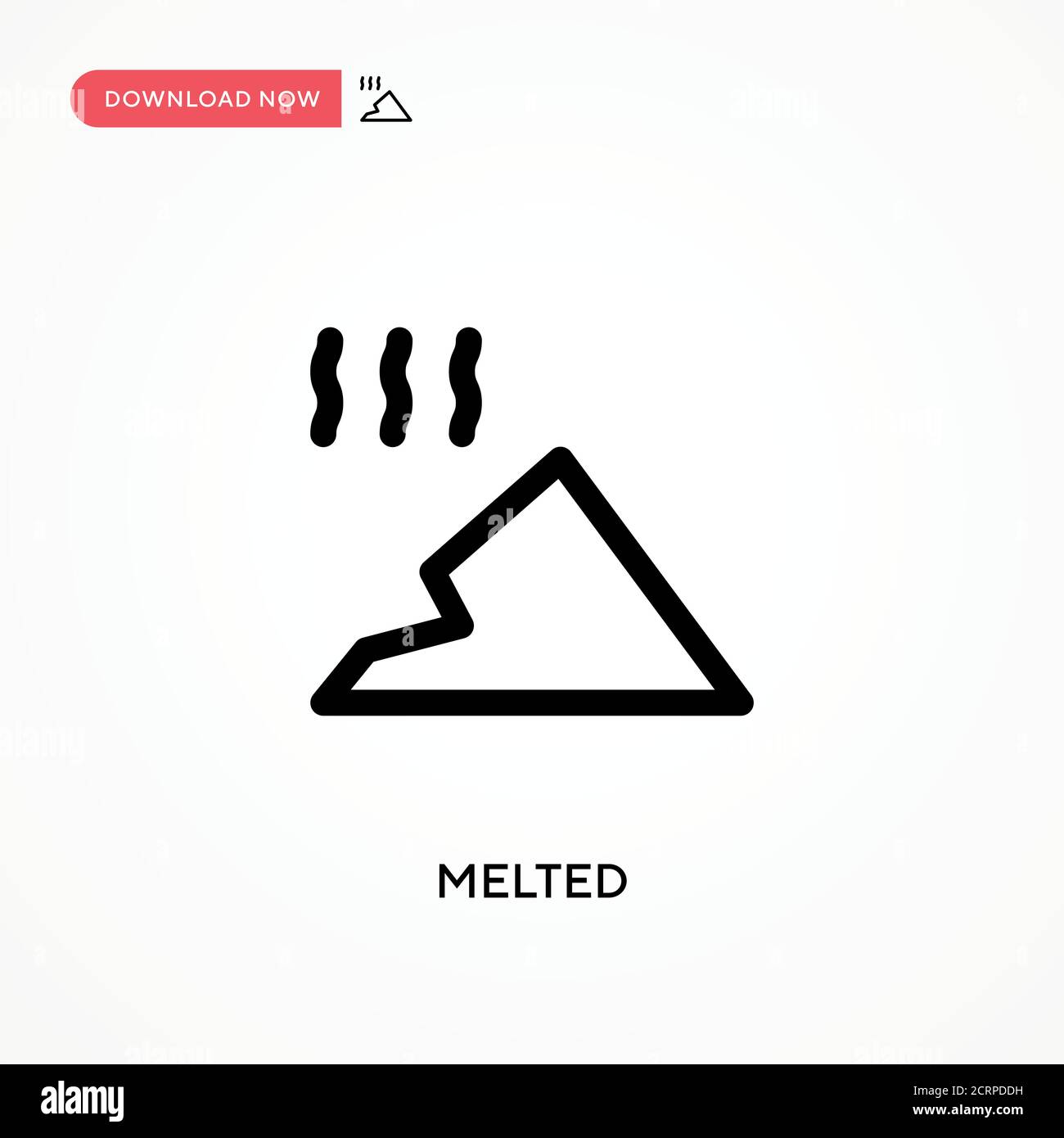 Melted Simple vector icon. Modern, simple flat vector illustration for ...