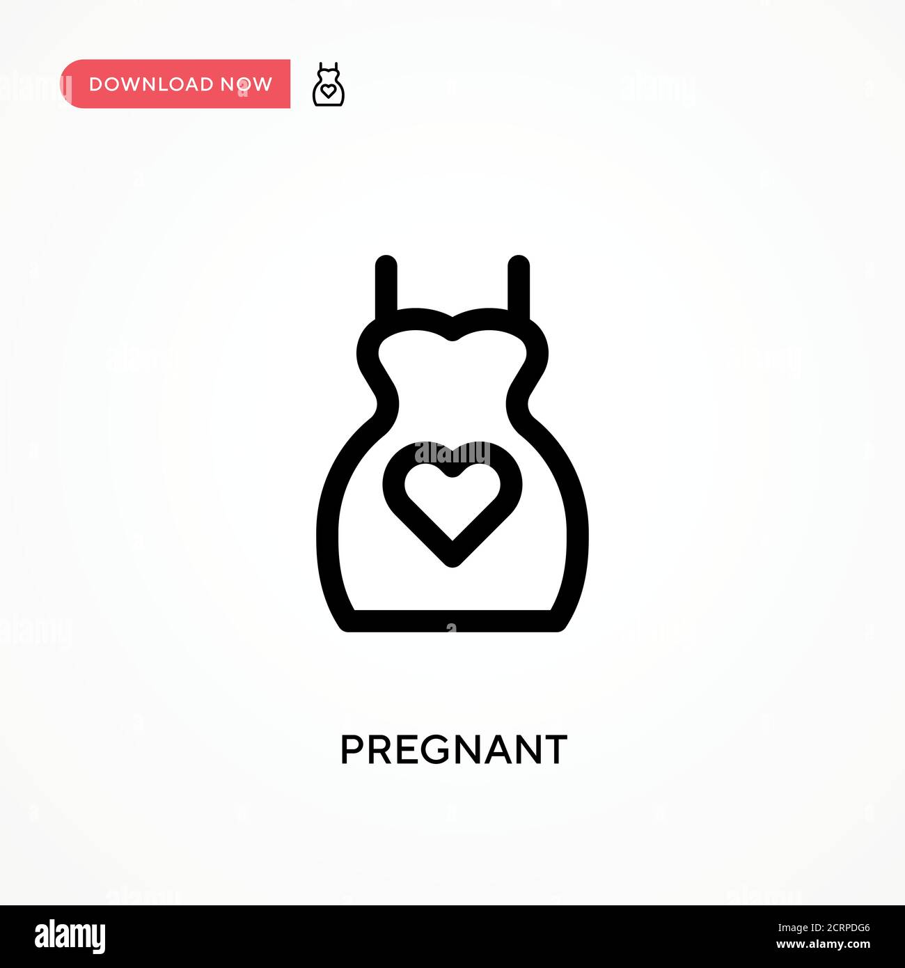 Pregnant Simple vector icon. Modern, simple flat vector illustration ...