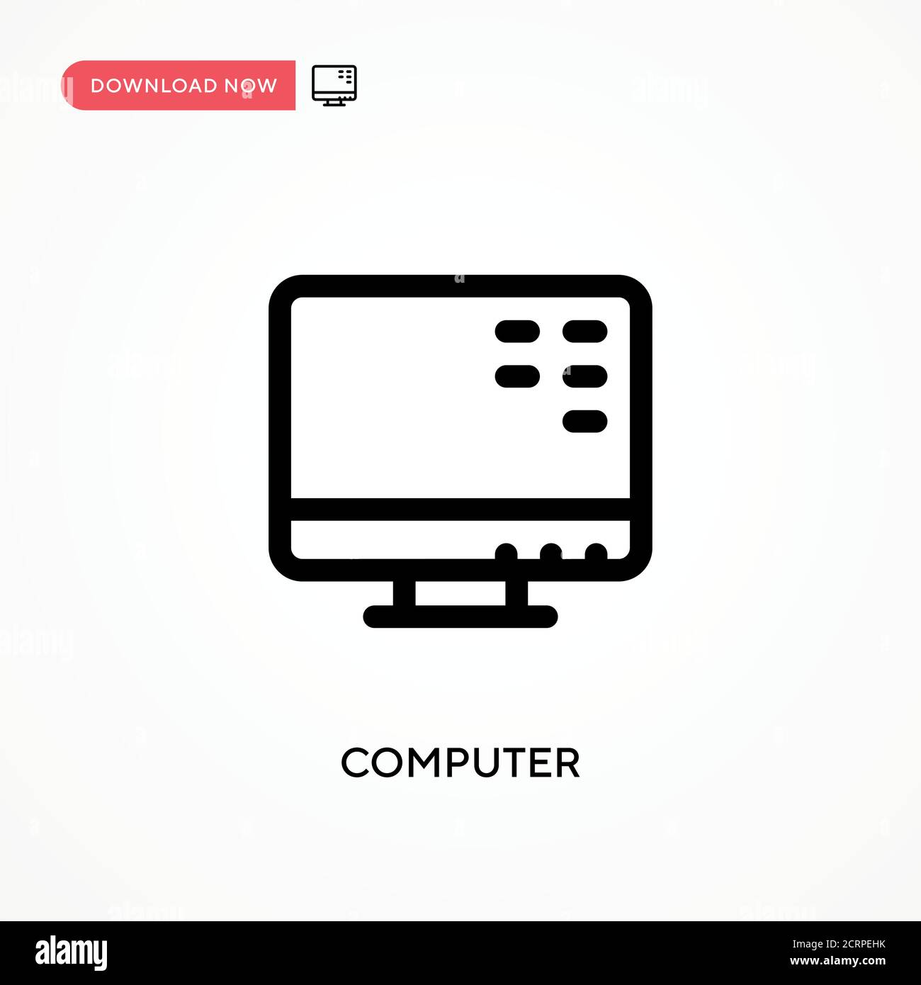 Computer Simple vector icon. Modern, simple flat vector illustration ...