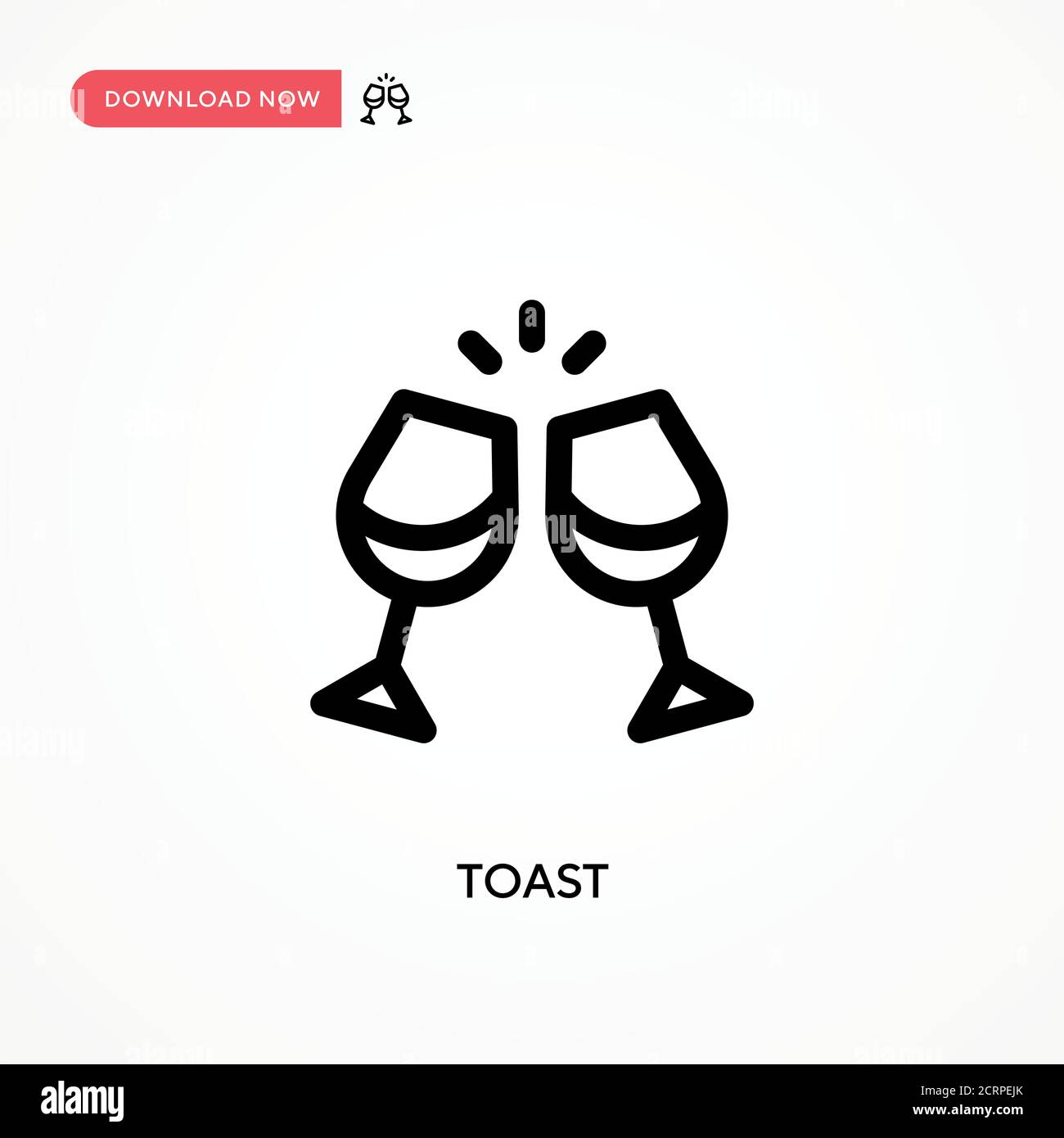 Toast Simple vector icon. Modern, simple flat vector illustration for ...