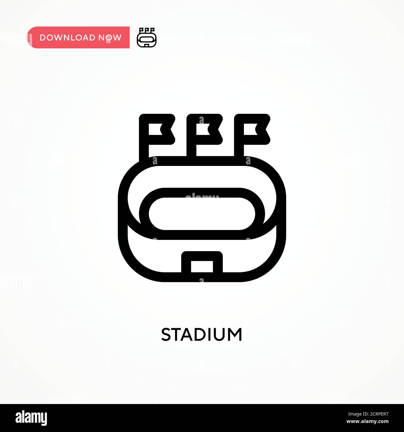 Stadium Simple vector icon. Modern, simple flat vector illustration for ...