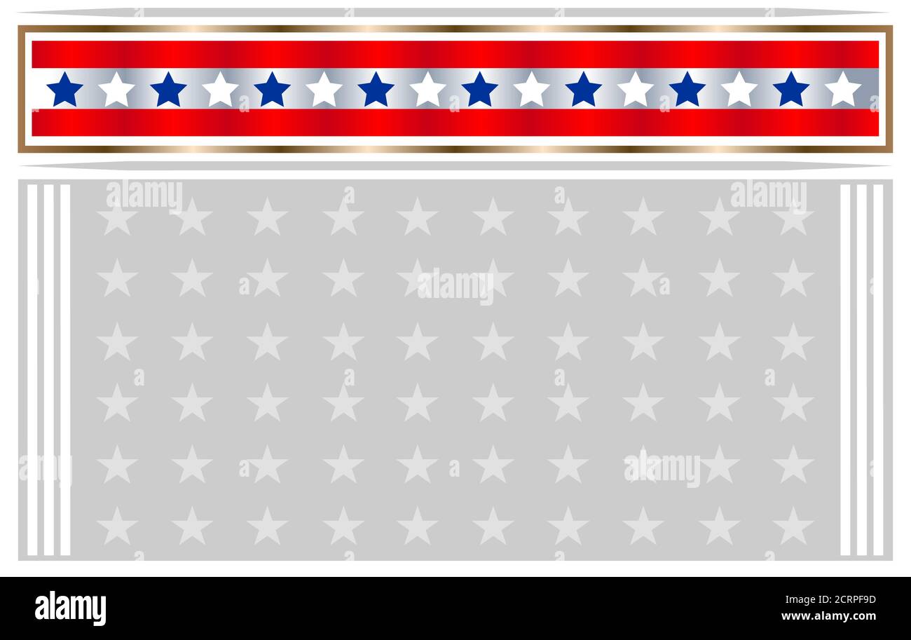 American flag symbols decorative frame background poster with empty ...