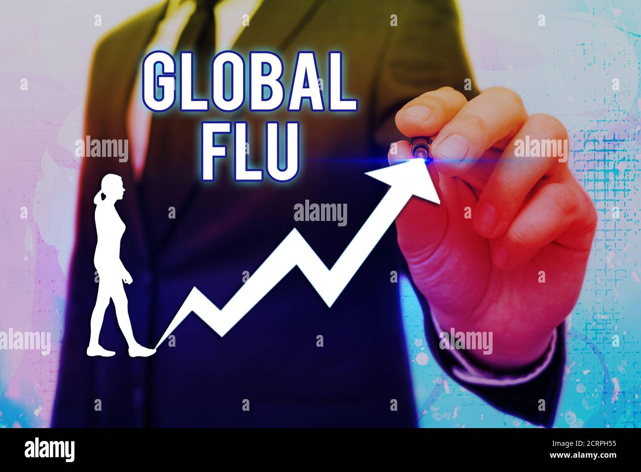 Word writing text Global Flu. Business photo showcasing Common ...