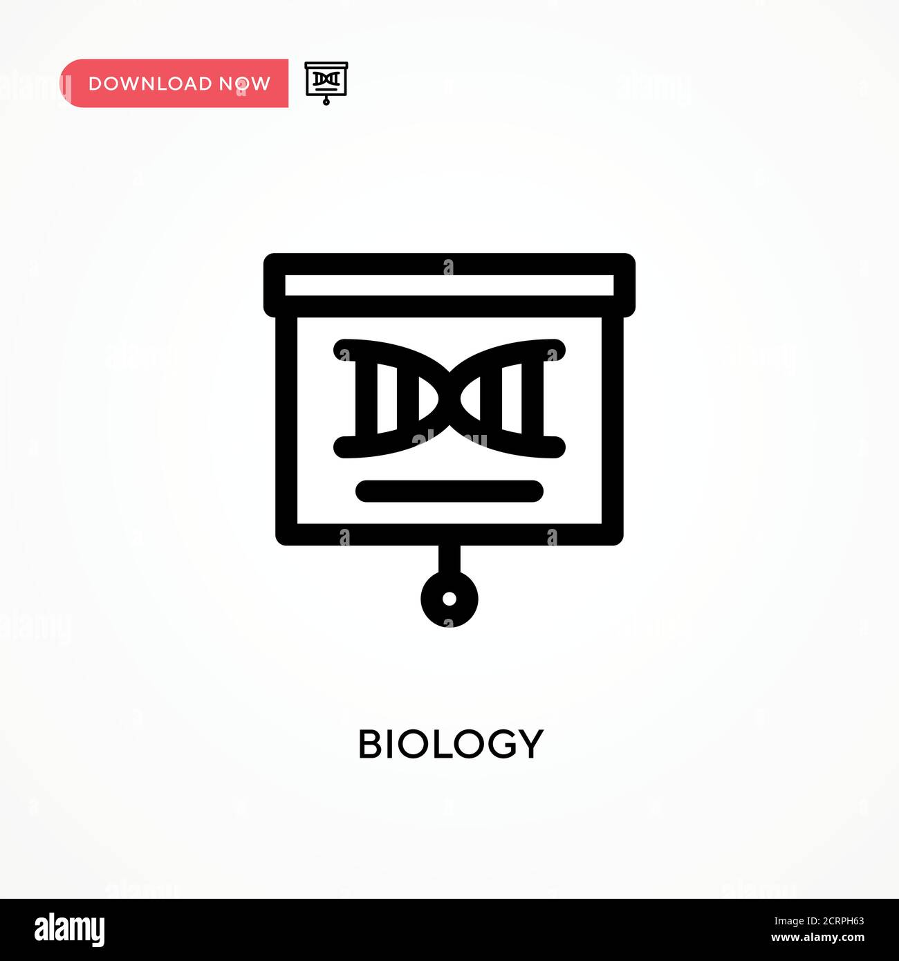 Biology Simple vector icon. Modern, simple flat vector illustration for ...