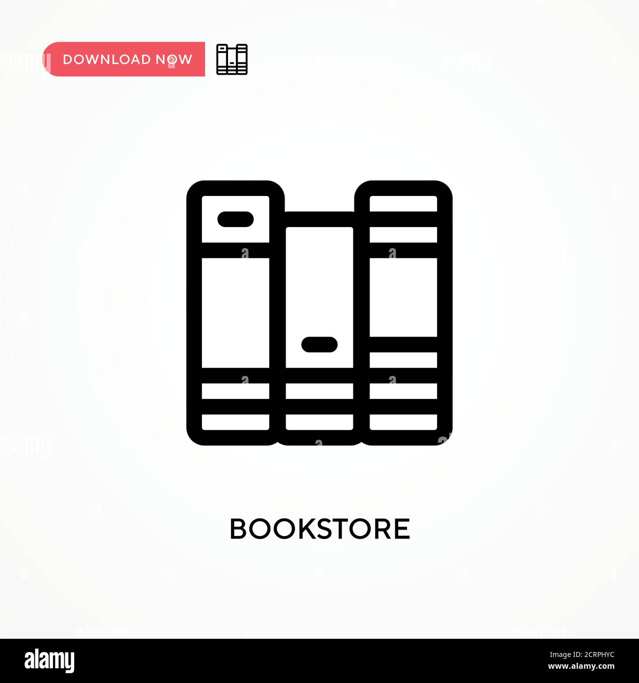 Bookstore Simple vector icon. Modern, simple flat vector illustration ...