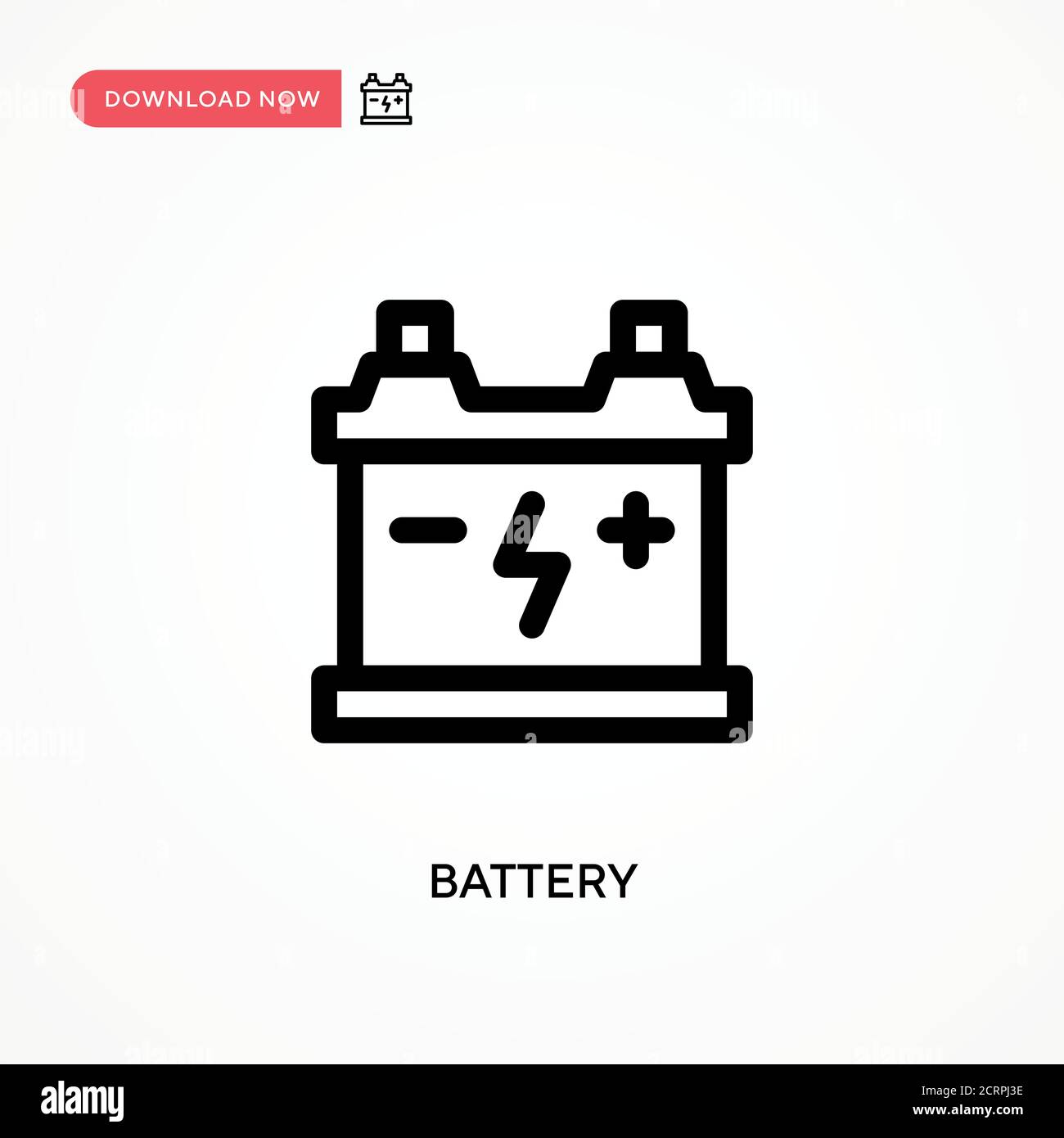 Battery Simple vector icon. Modern, simple flat vector illustration for ...