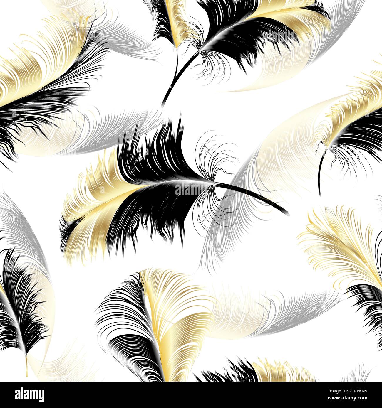 Seamless pattern of flying feathers Stock Vector Image & Art - Alamy