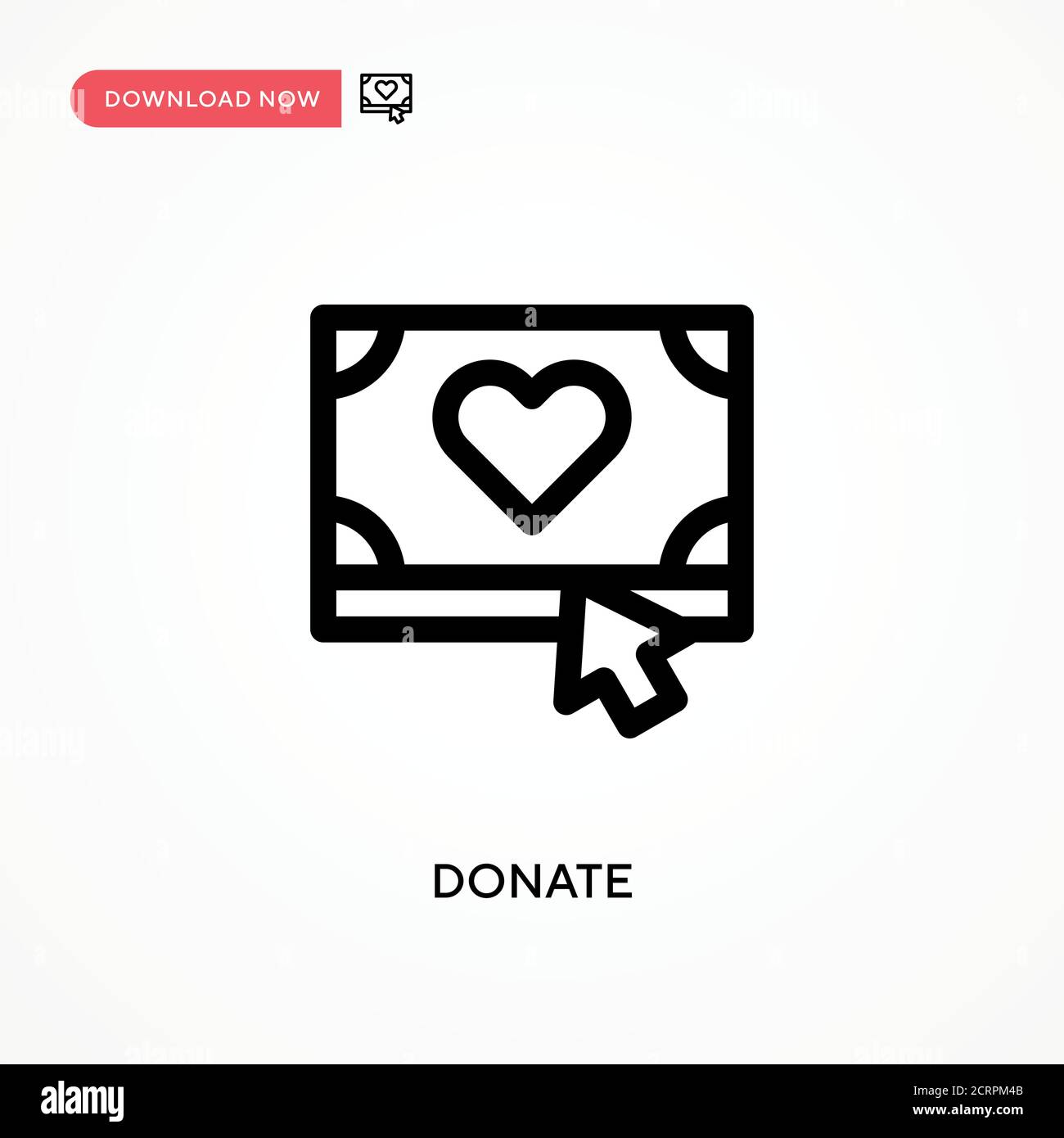 Donate Simple vector icon. Modern, simple flat vector illustration for ...
