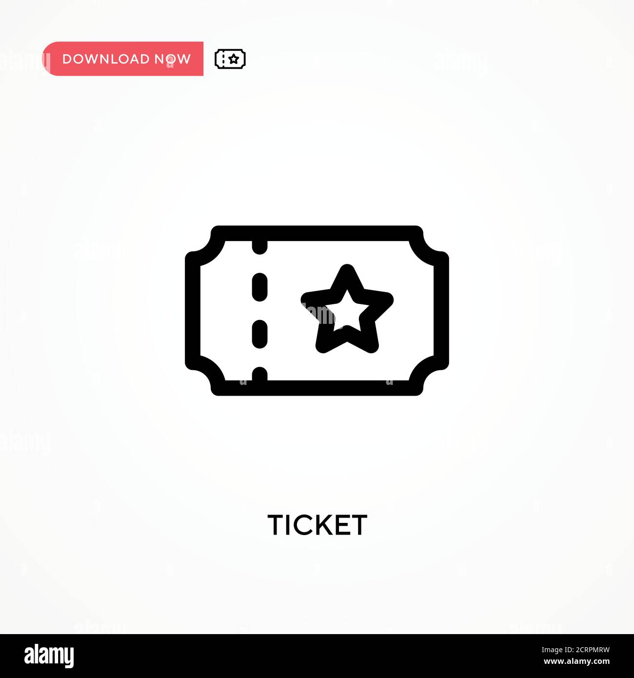 Ticket Simple vector icon. Modern, simple flat vector illustration for ...