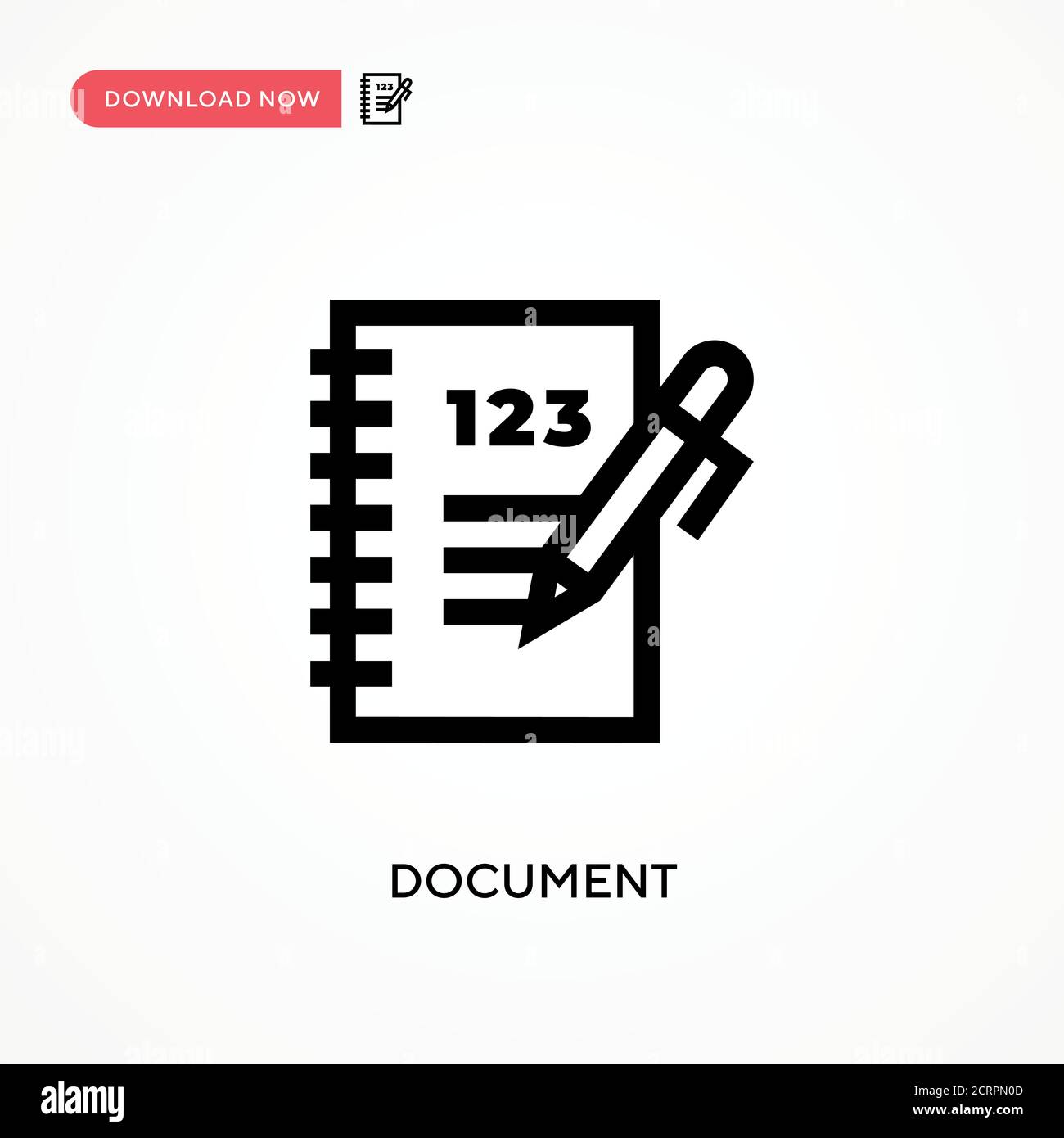 Document Simple vector icon. Modern, simple flat vector illustration ...