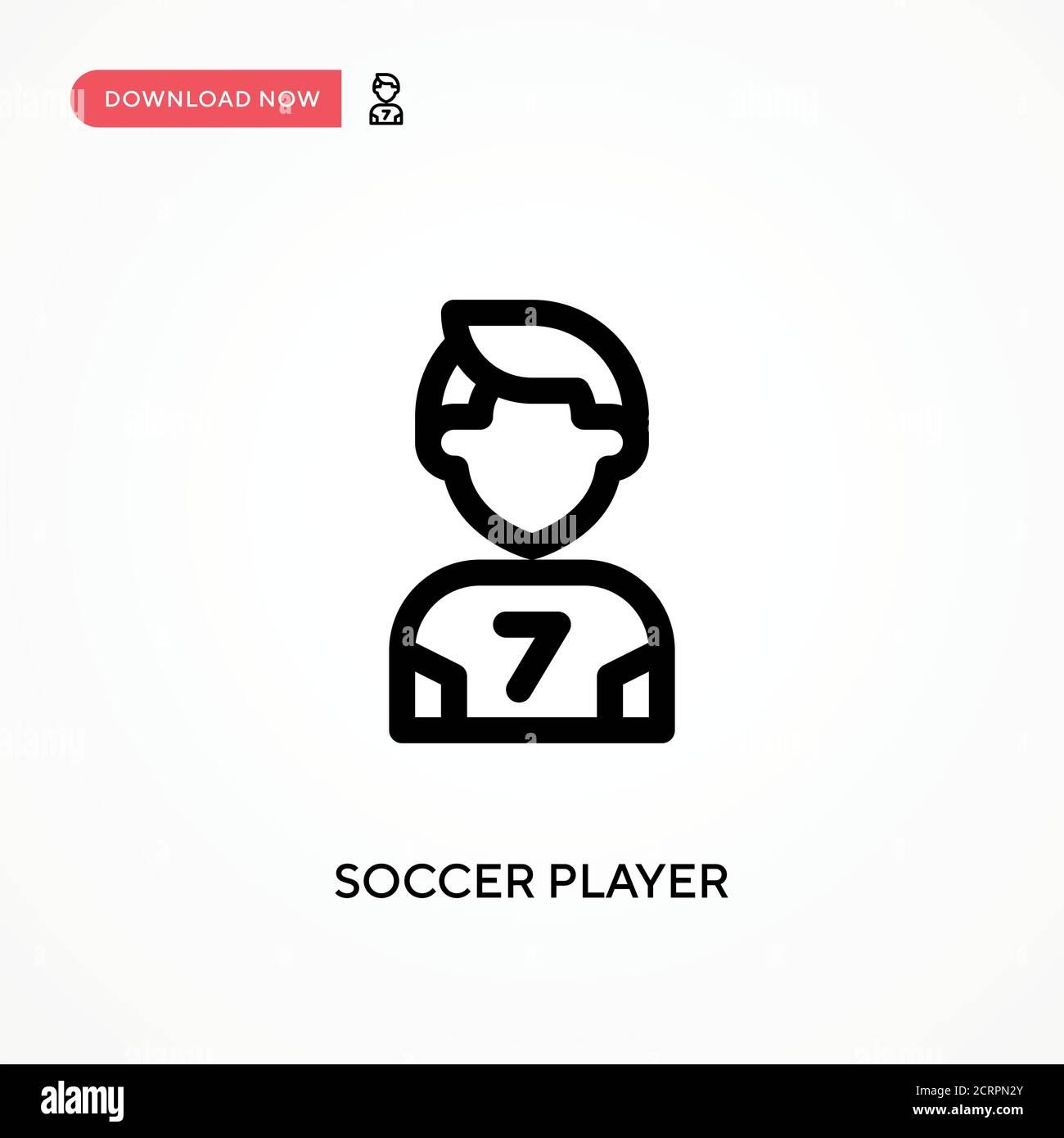 Soccer player Simple vector icon. Modern, simple flat vector ...