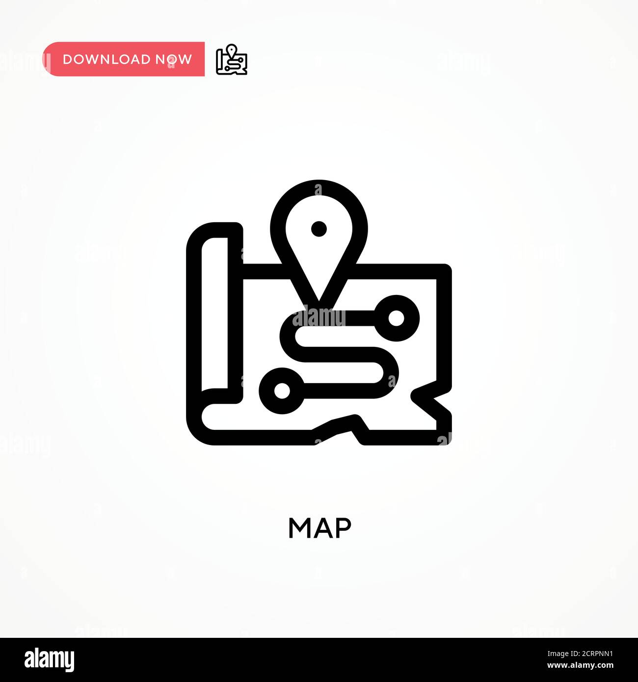 Map Simple vector icon. Modern, simple flat vector illustration for web ...