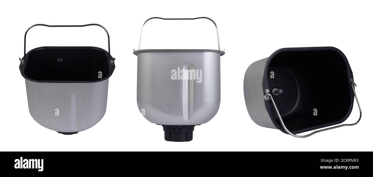 Bread maker pan isolated on white background. Replacement part ...