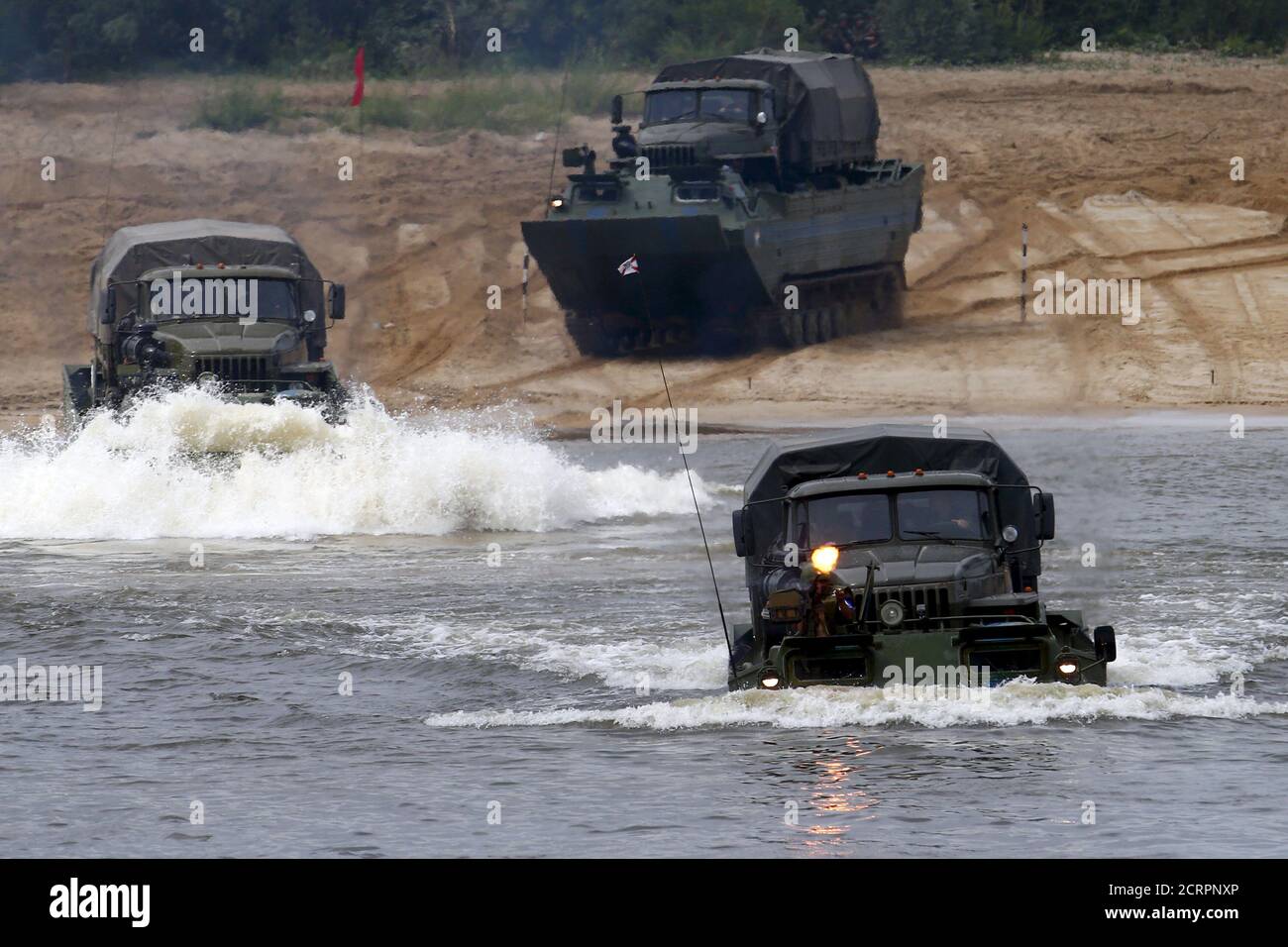 Russian pontoon bridge hi-res stock photography and images - Alamy