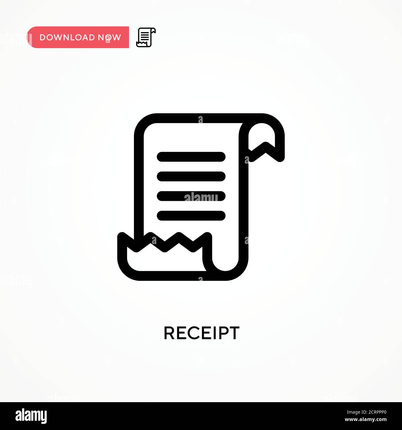 Receipt Simple vector icon. Modern, simple flat vector illustration for ...