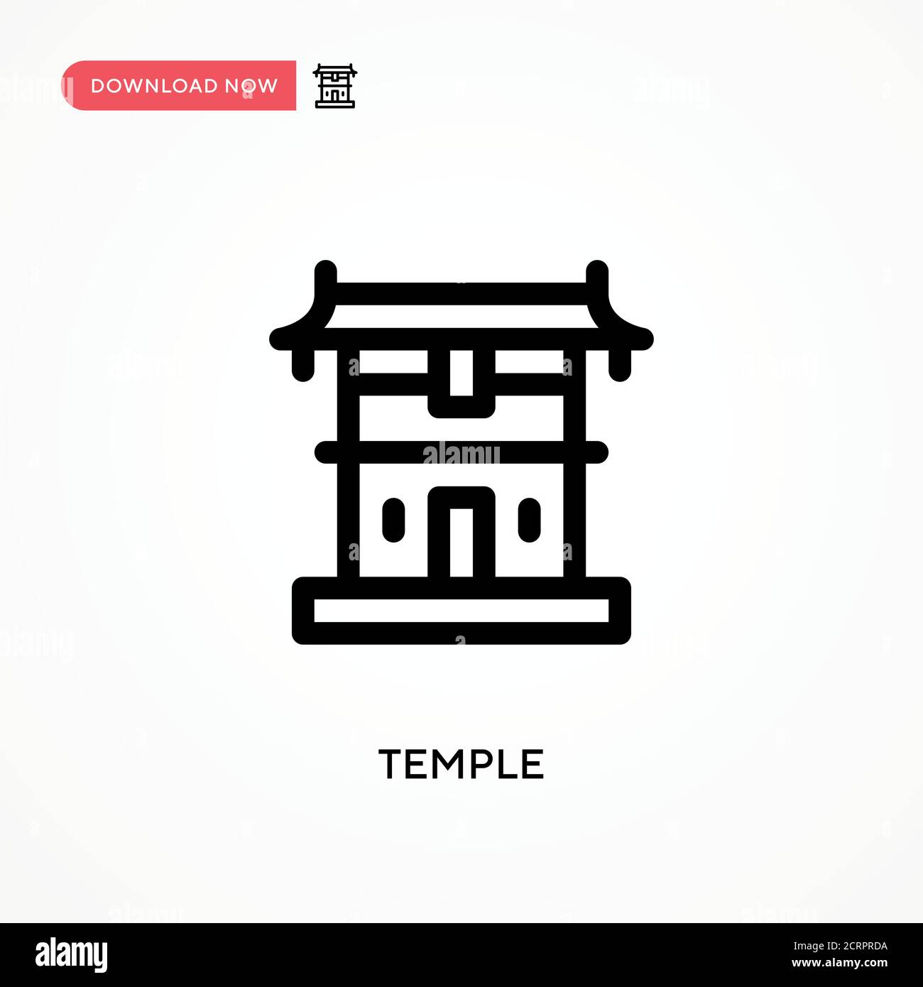 Temple Simple vector icon. Modern, simple flat vector illustration for ...