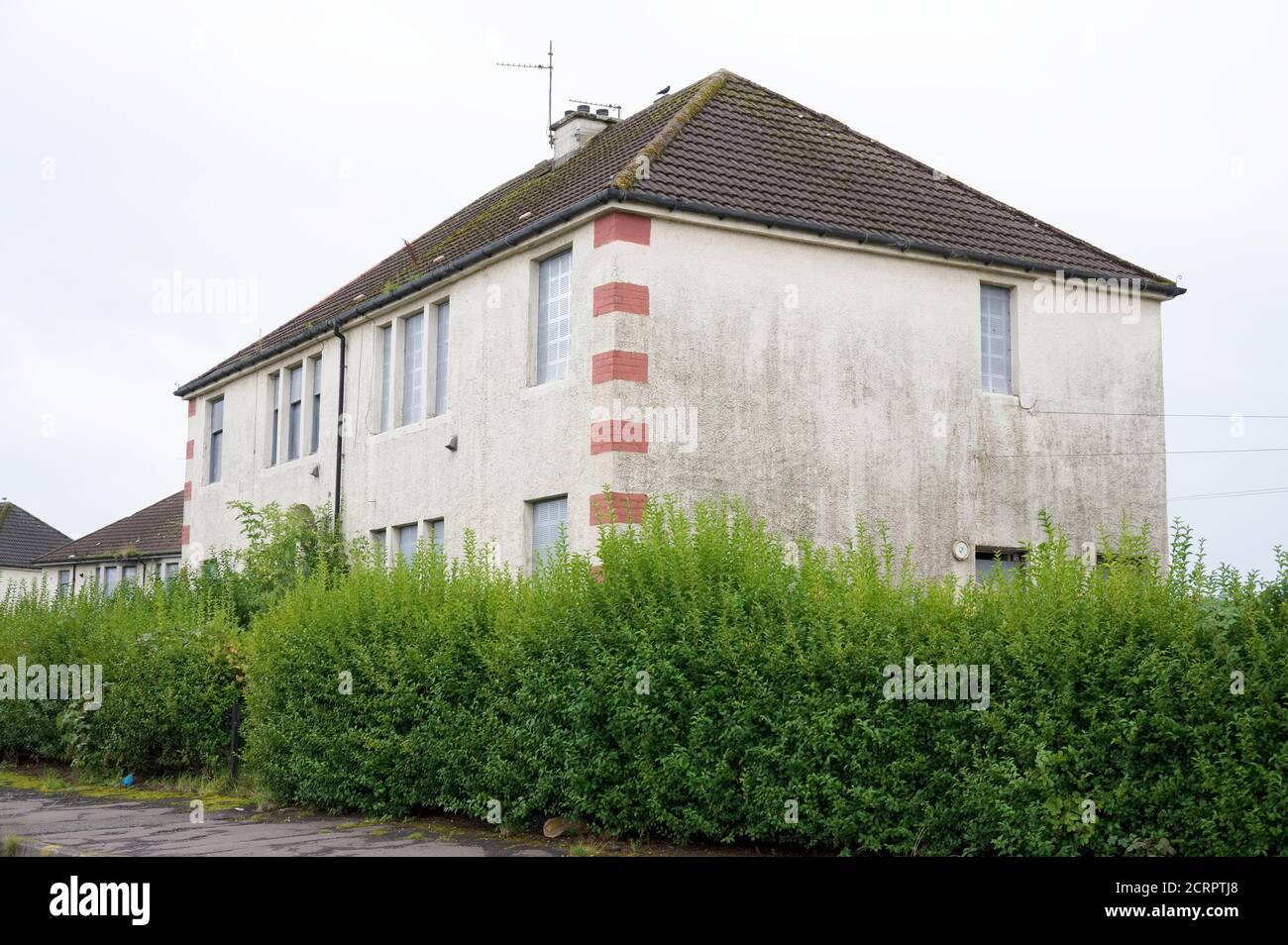 Derelict abandoned council house in poor housing crisis ghetto estate ...