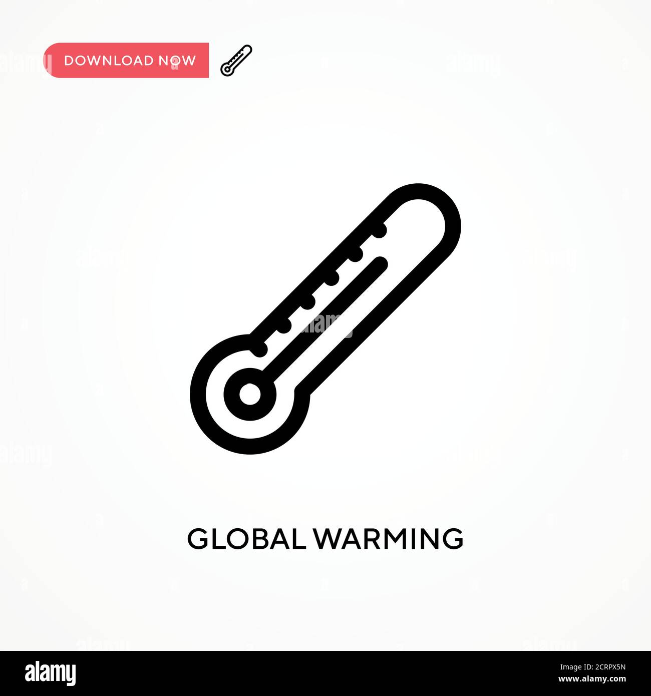 Global warming Simple vector icon. Modern, simple flat vector ...