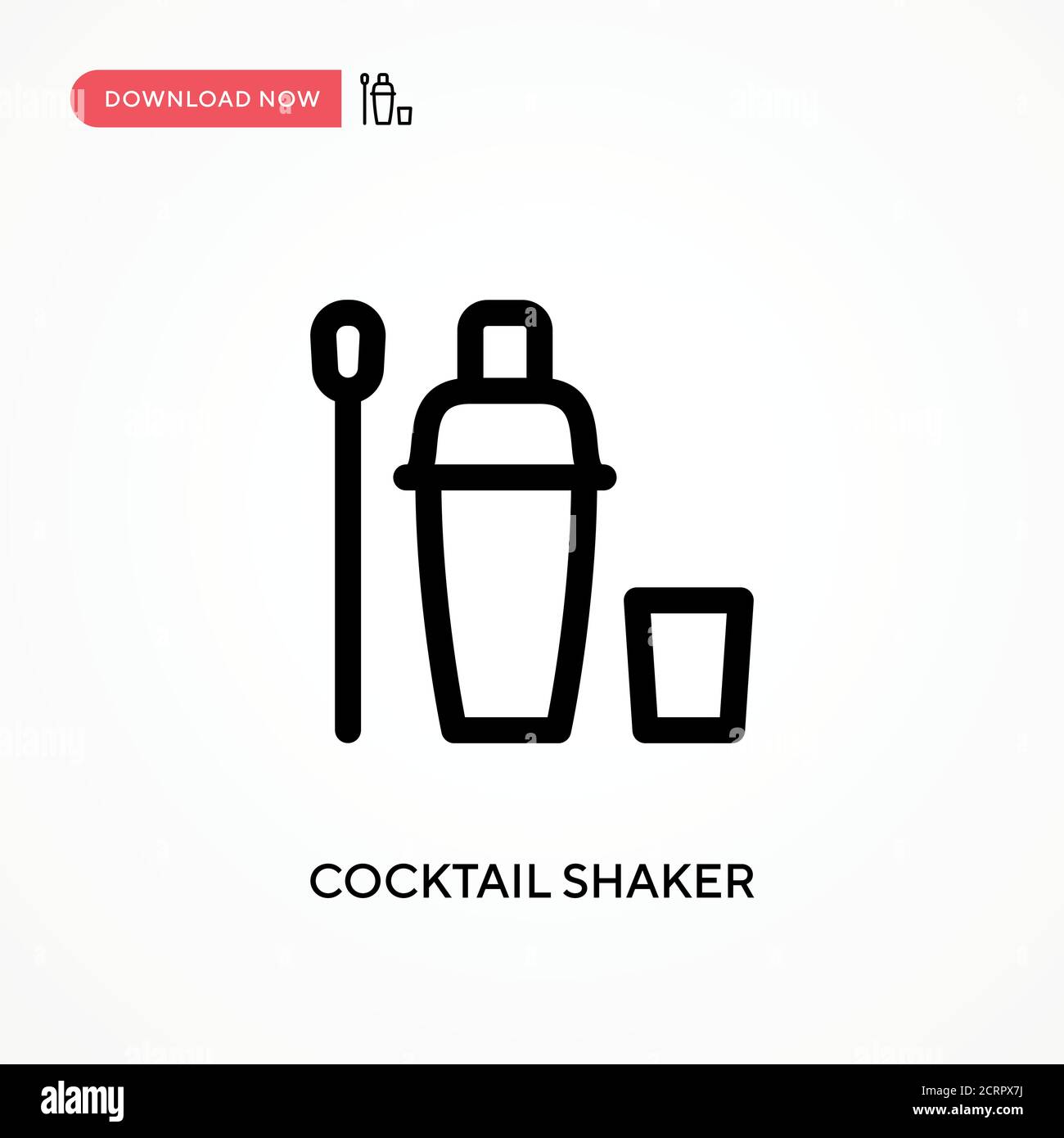 Cocktail Shaker Simple Vector Icon Modern Simple Flat Vector Illustration For Web Site Or