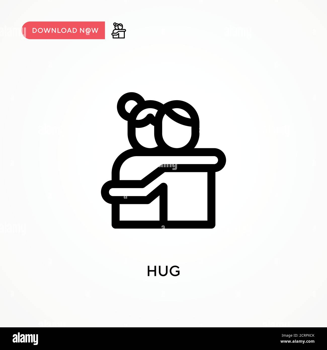 Hug Simple vector icon. Modern, simple flat vector illustration for web ...