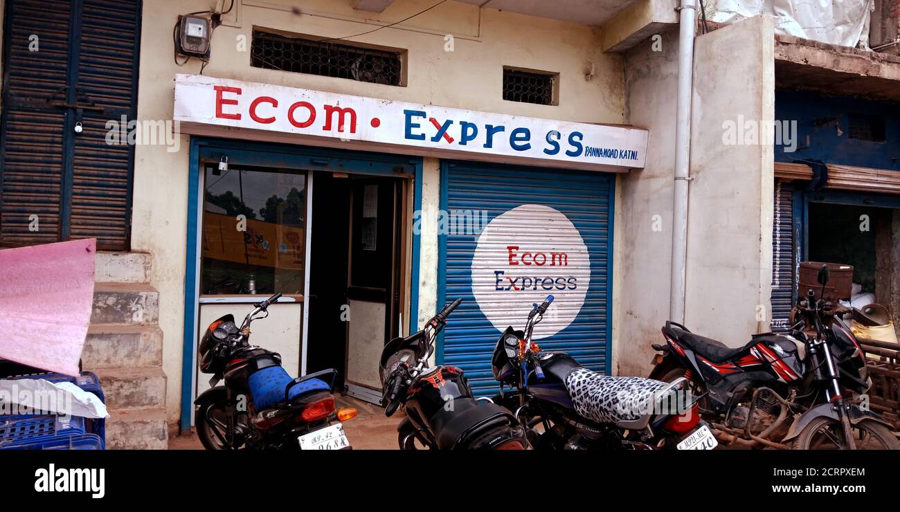 DISTRICT KATNI, INDIA - AUGUST 01, 2019: Ecom express Building view on ...