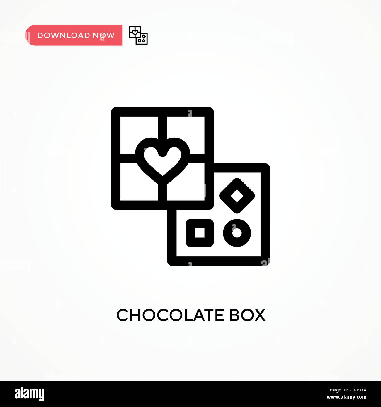 Chocolate box Simple vector icon. Modern, simple flat vector ...