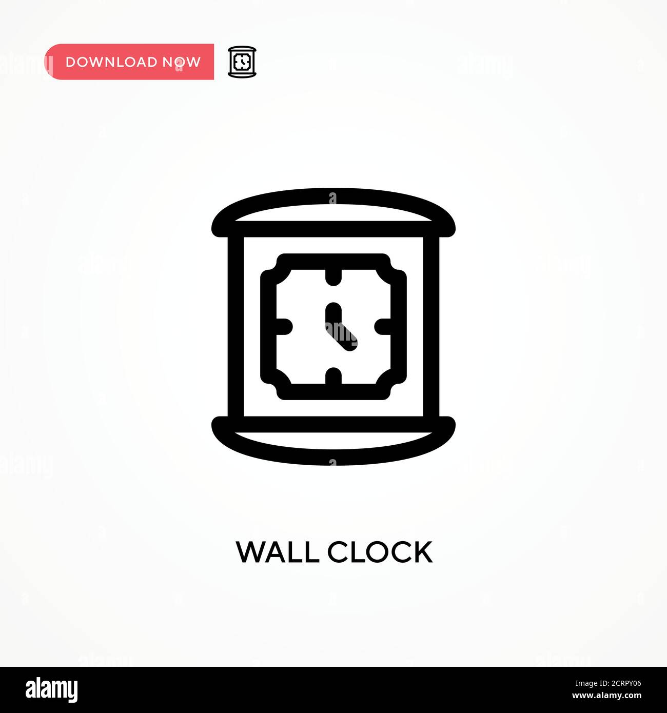 Wall clock Simple vector icon. Modern, simple flat vector illustration ...
