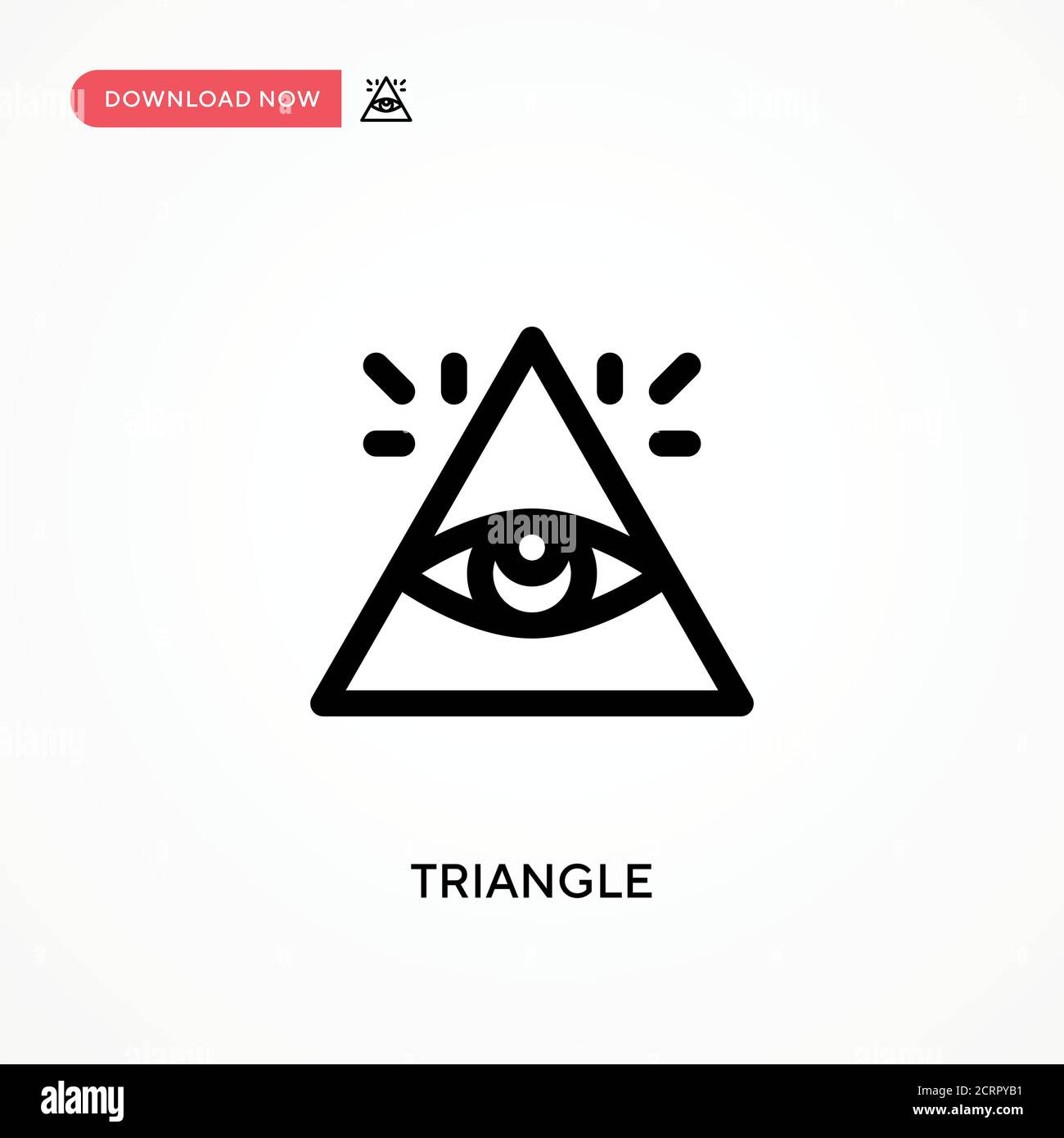 Triangle Simple vector icon. Modern, simple flat vector illustration ...