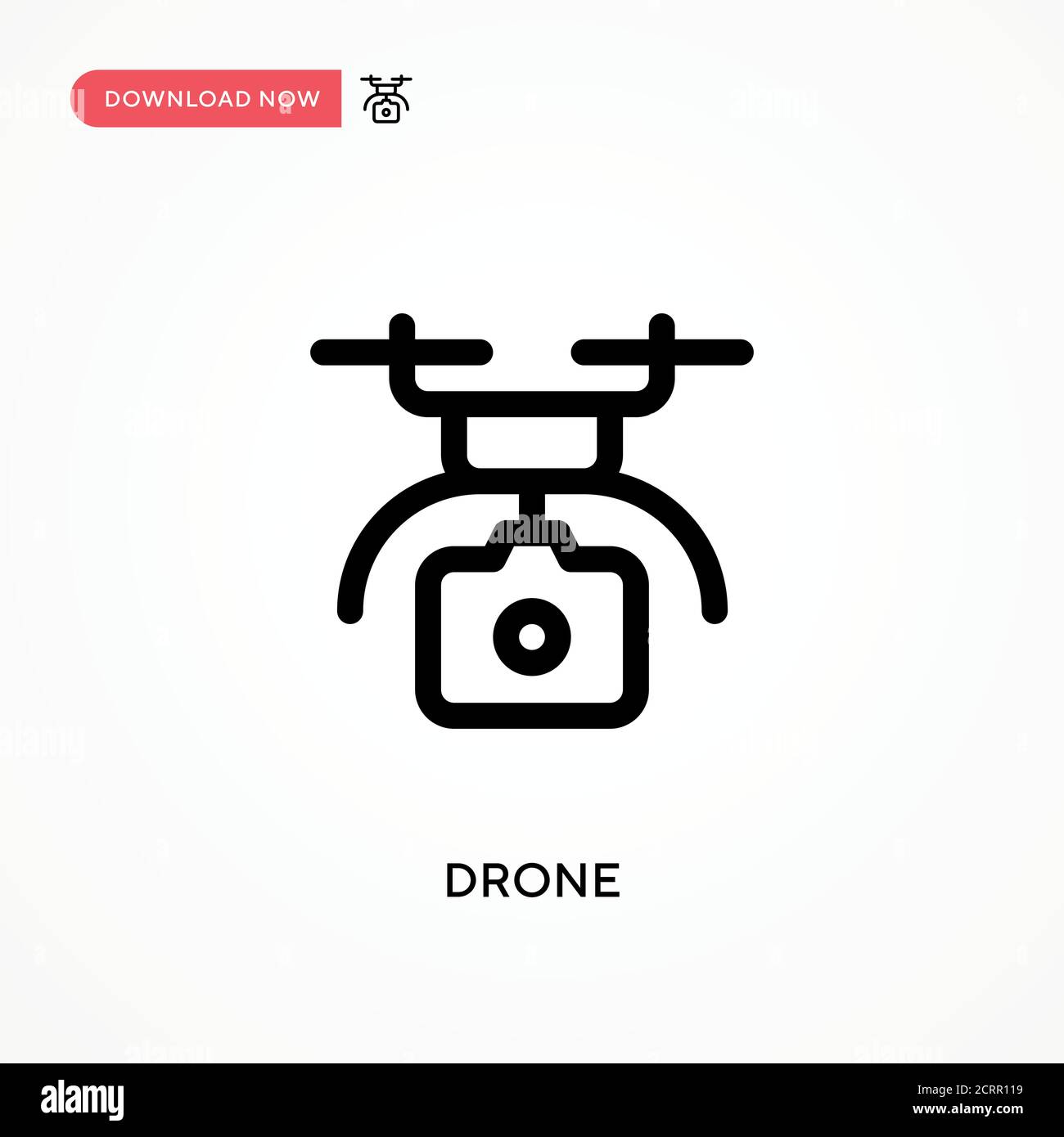 Drone Simple vector icon. Modern, simple flat vector illustration for ...