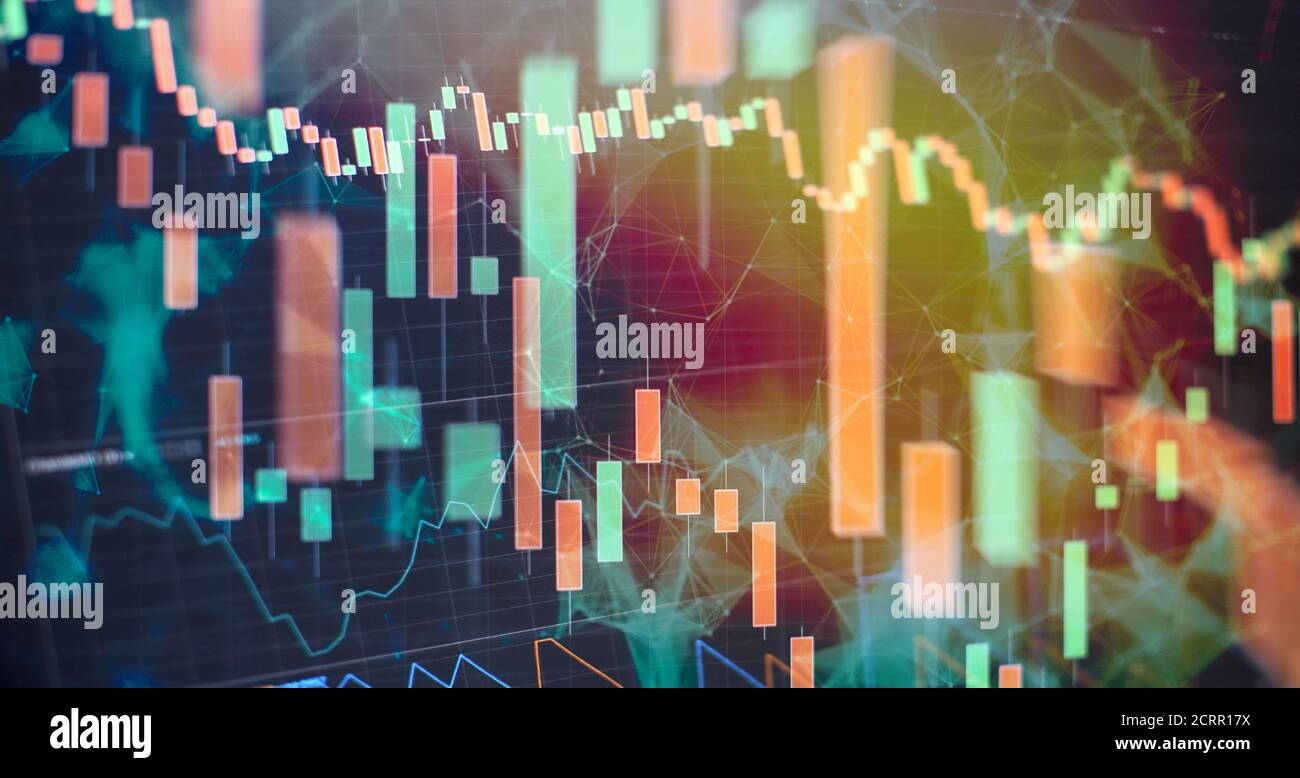 Economy trends background for business idea and all art work design ...
