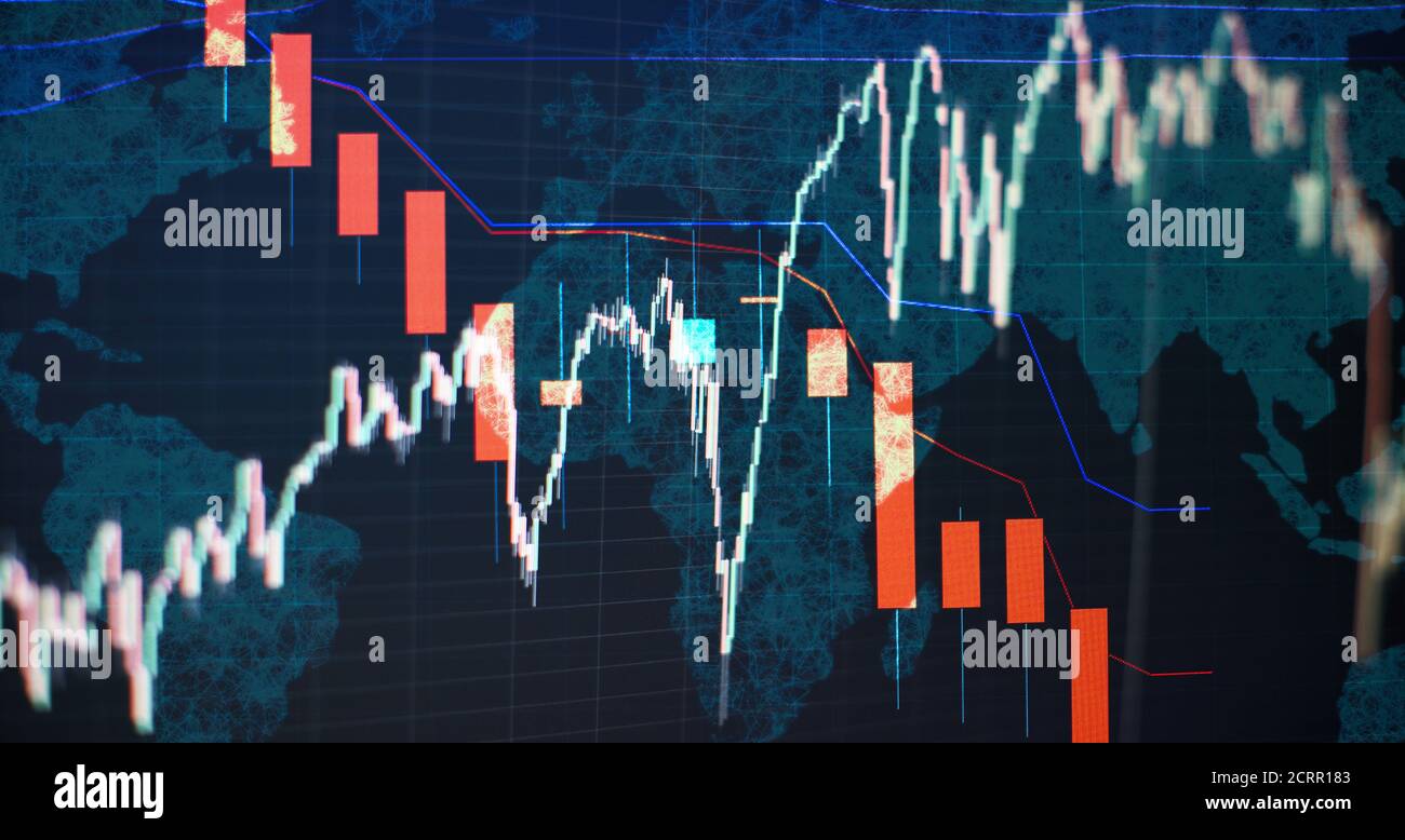 Economy trends background for business idea and all art work design ...