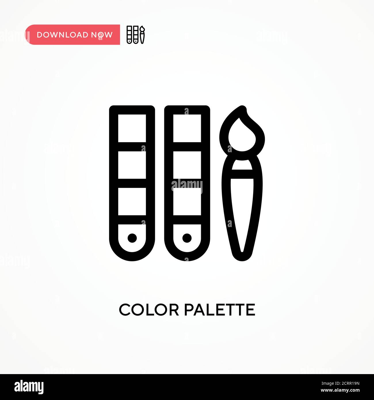 Color palette Simple vector icon. Modern, simple flat vector ...