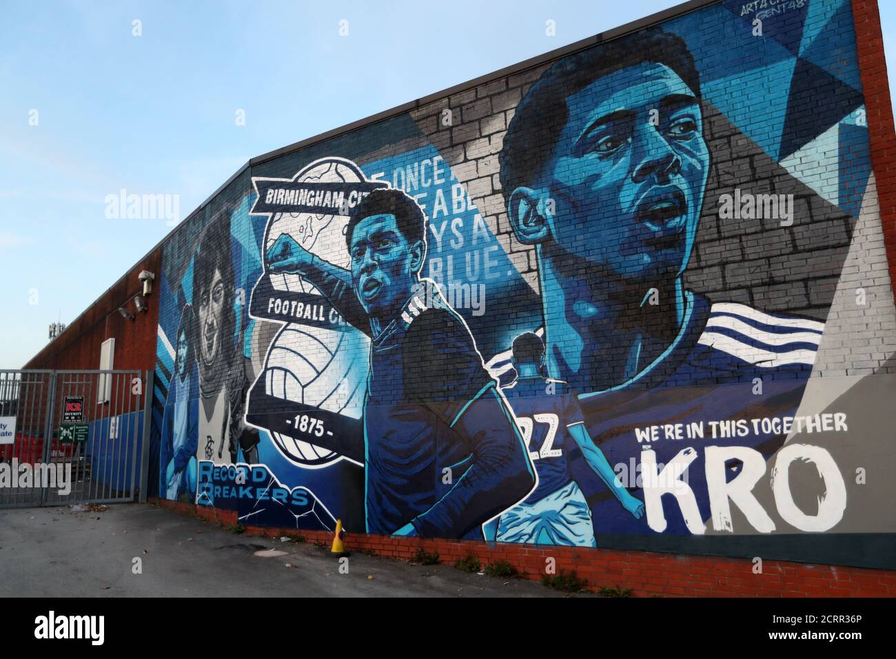 A general view of a mural of Birmingham City's Jude Bellingham near St ...