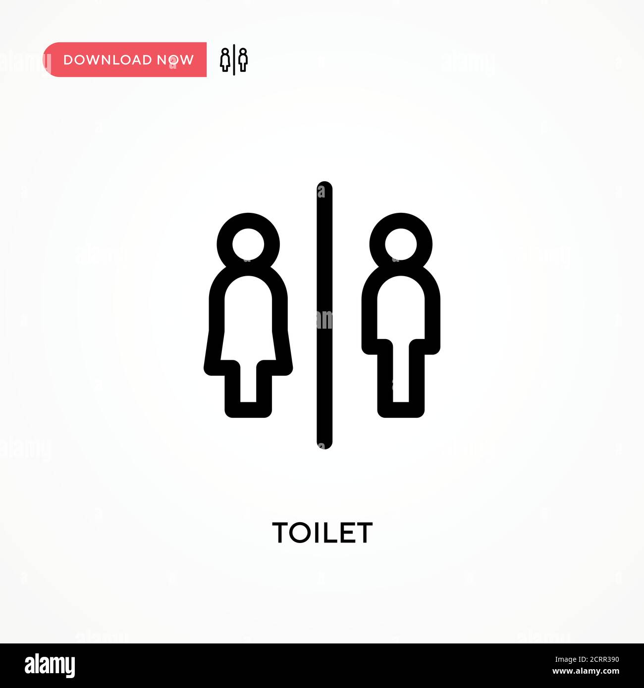Toilet Simple vector icon. Modern, simple flat vector illustration for ...