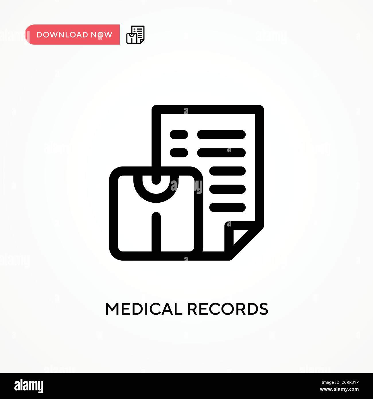 Medical records Simple vector icon. Modern, simple flat vector ...